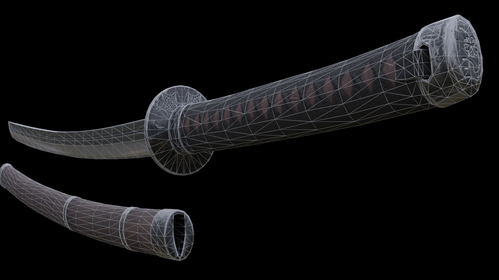 3D model Katana model and textures VR / AR / low-poly | CGTrader