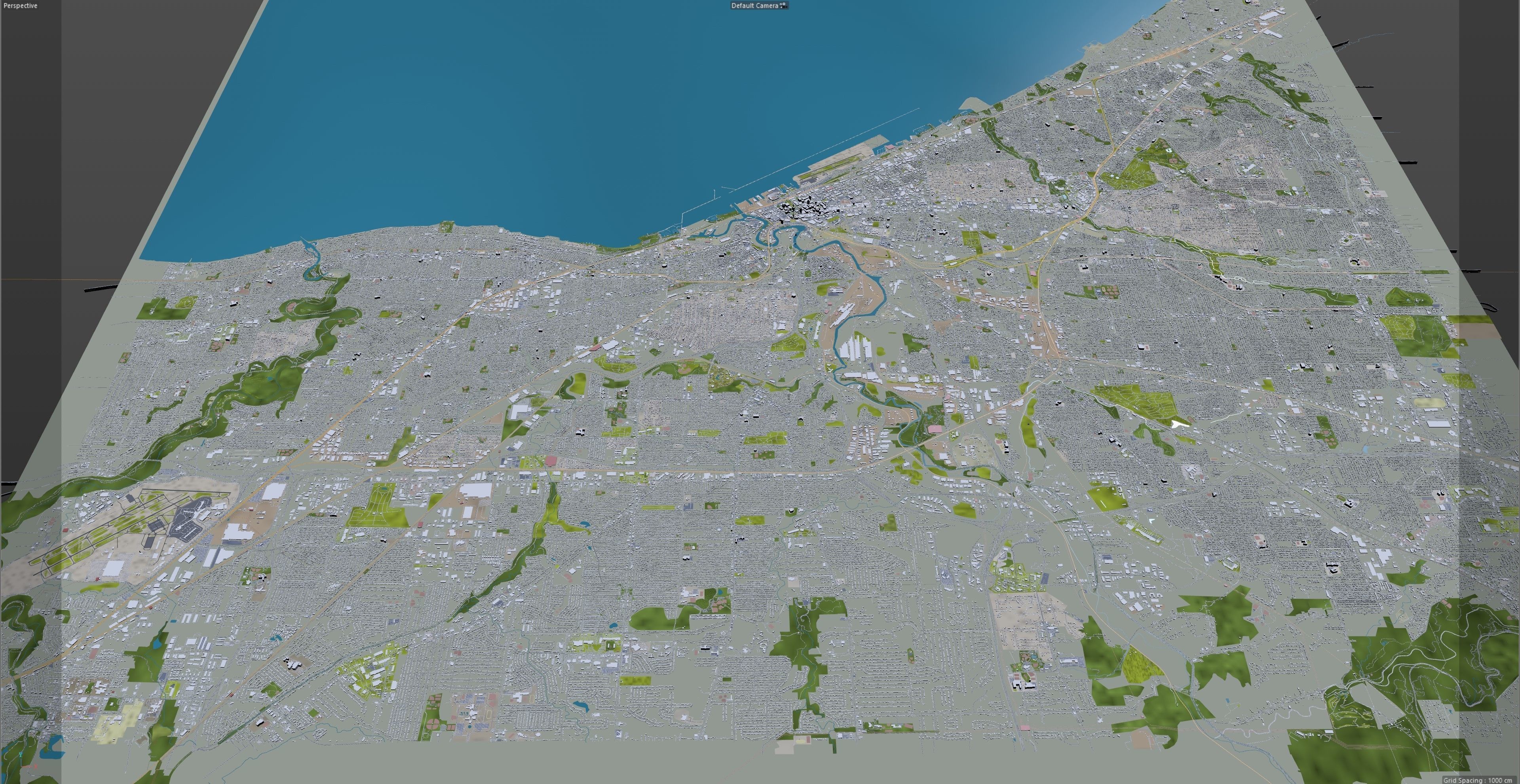 3D model Cleveland Ohio USA 40Km VR / AR / low-poly | CGTrader