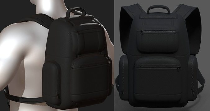 Backpack bag baggage Color 3d low poly Low-poly 3D model | CGTrader