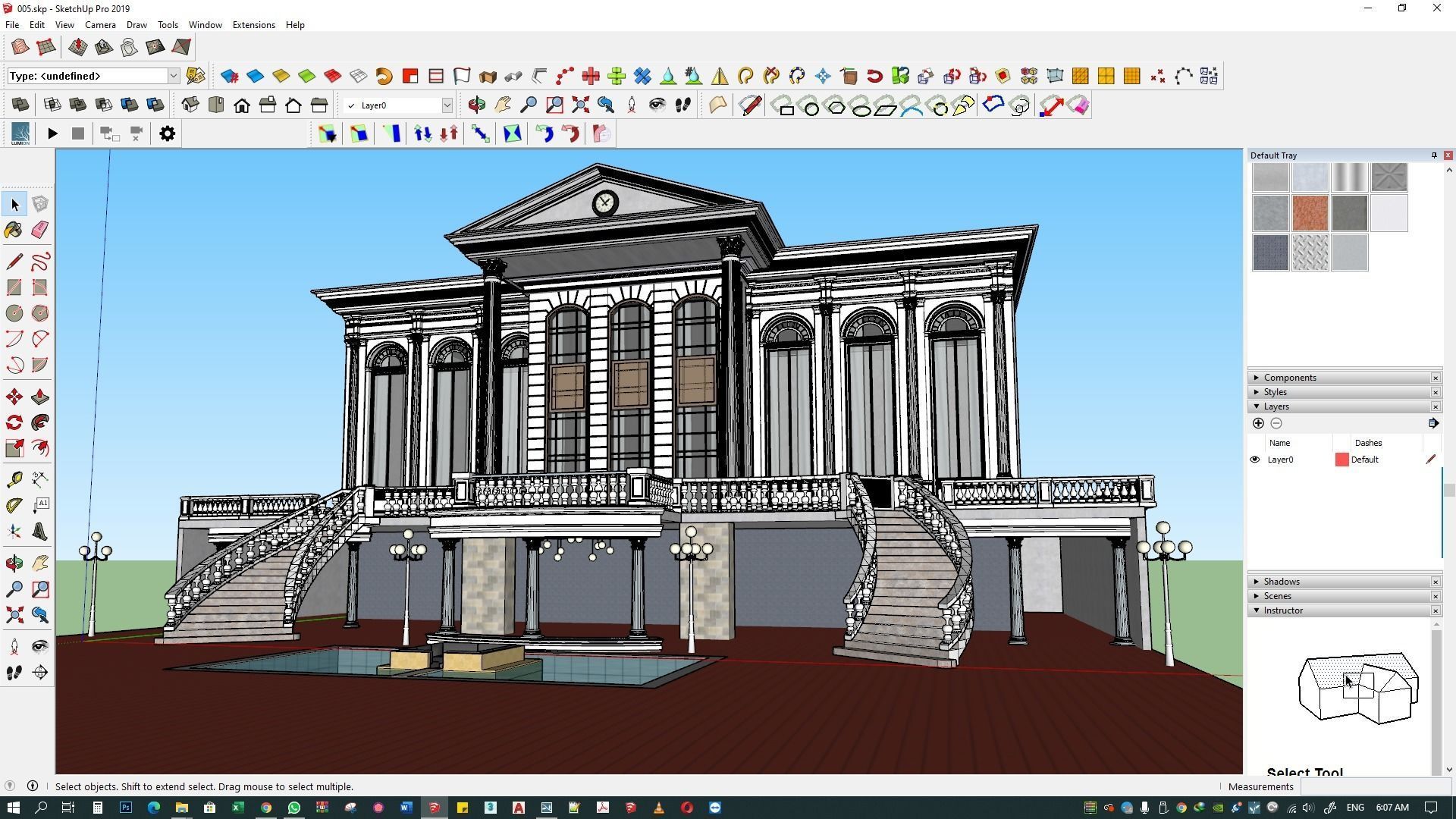 Grand Wedding exterior facade sketchup model with lumion 3D model ...