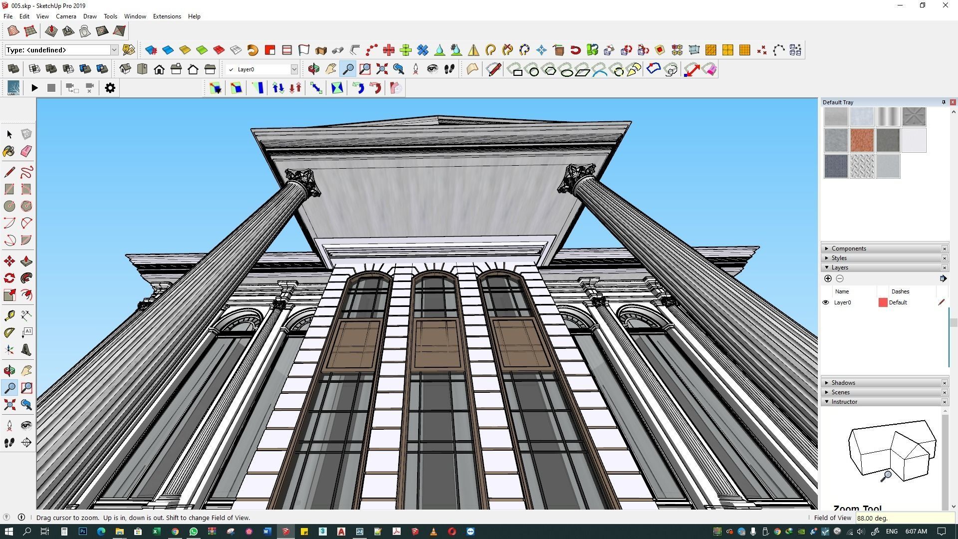 Grand Wedding exterior facade sketchup model with lumion 3D model ...