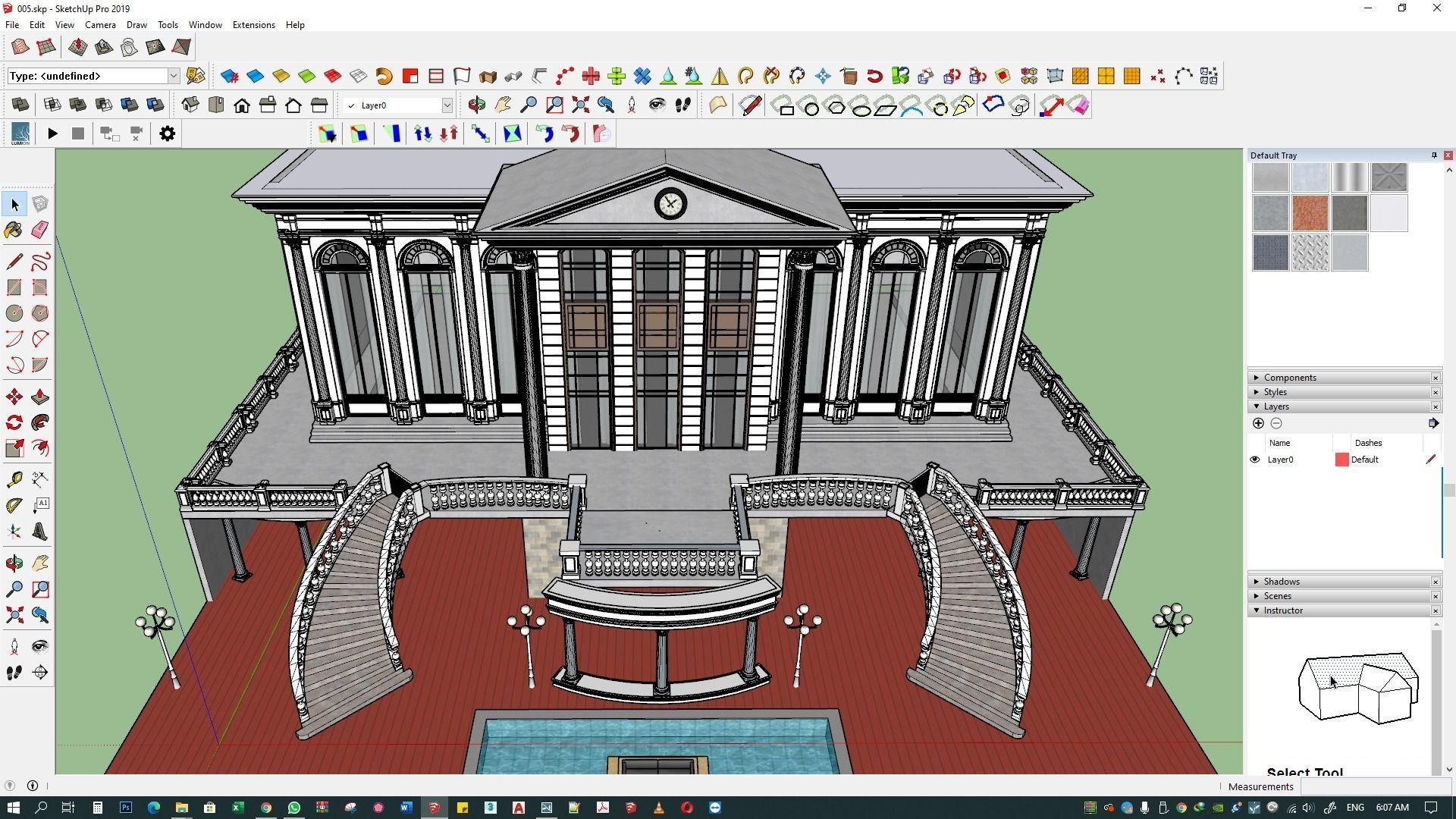 Grand Wedding exterior facade sketchup model with lumion 3D model ...