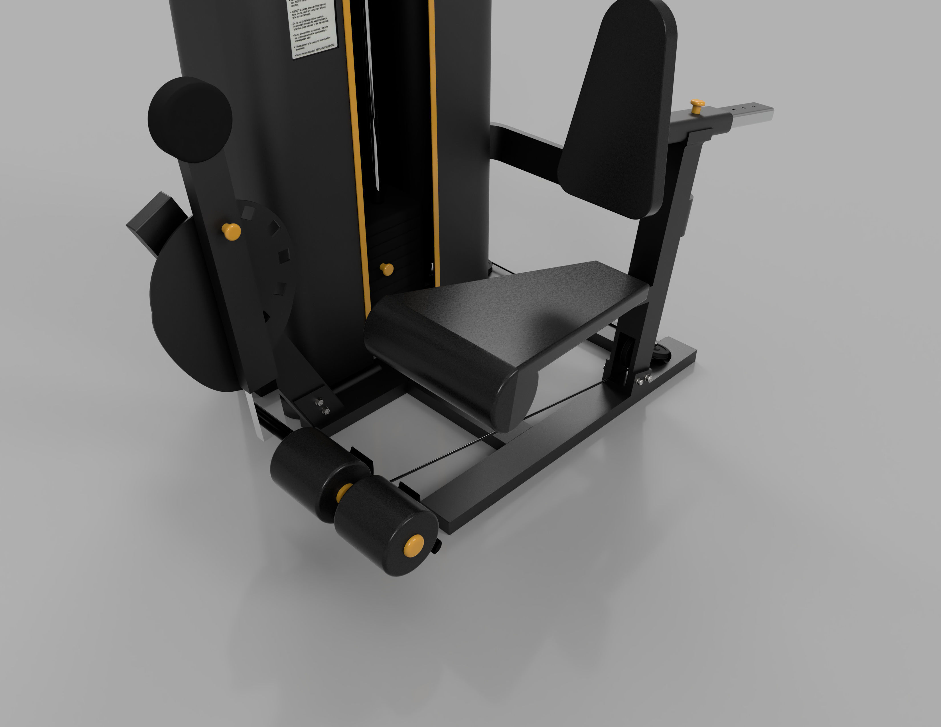 Leg Extension Gym Machine 3D model | CGTrader