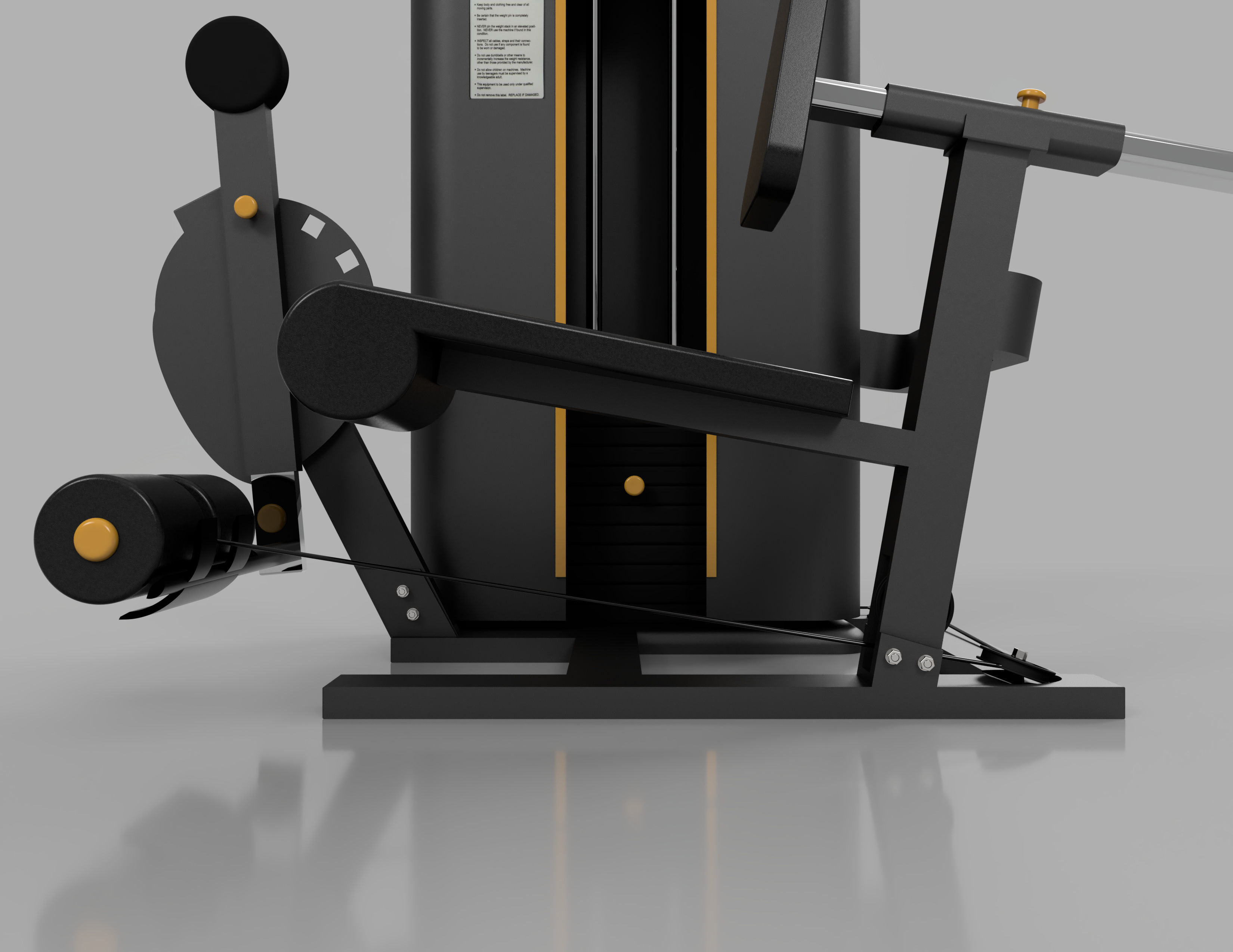 Leg Extension Gym Machine 3D model | CGTrader