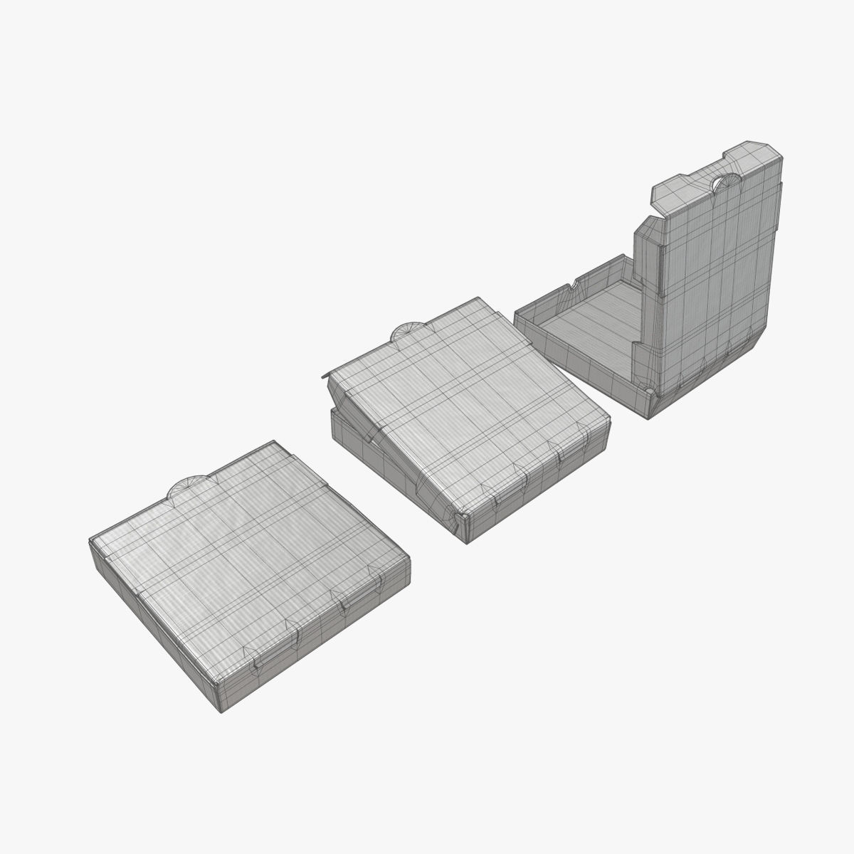 Cardboard box pizza 3D model | CGTrader