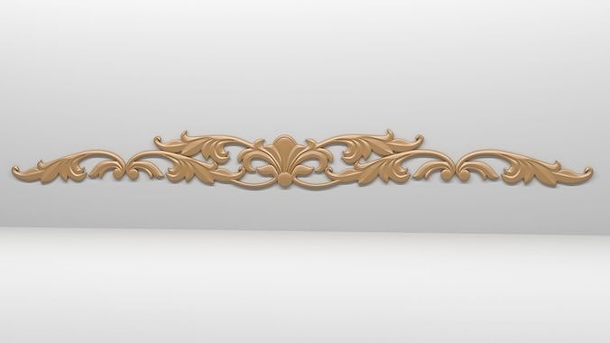 DEcor ornate border 3D model | CGTrader