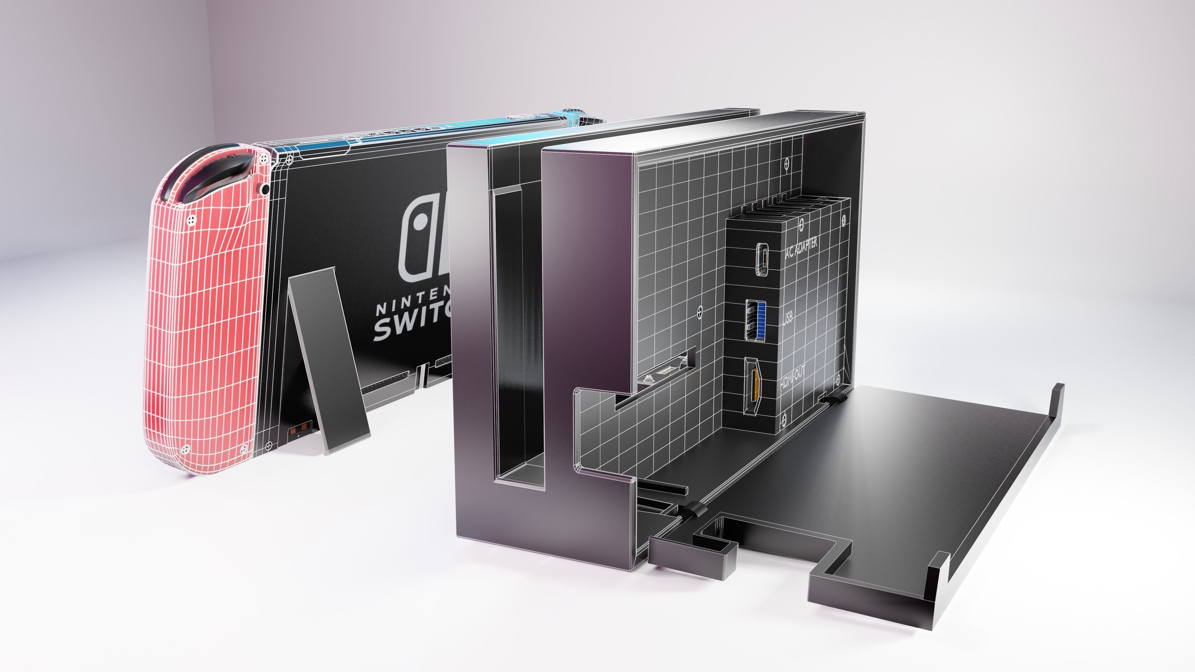 Nintendo Switch Low Poly High Detailed free VR / AR / low-poly 3D model ...