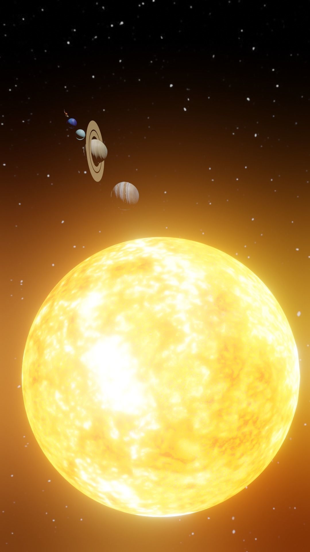 sun and planets comparison actual size 3D model animated | CGTrader