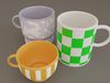 Cups 3 Models with designs free 3D model | CGTrader