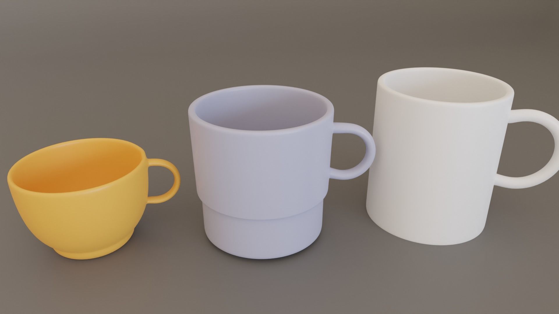 3 Simple Cups free 3D model | CGTrader