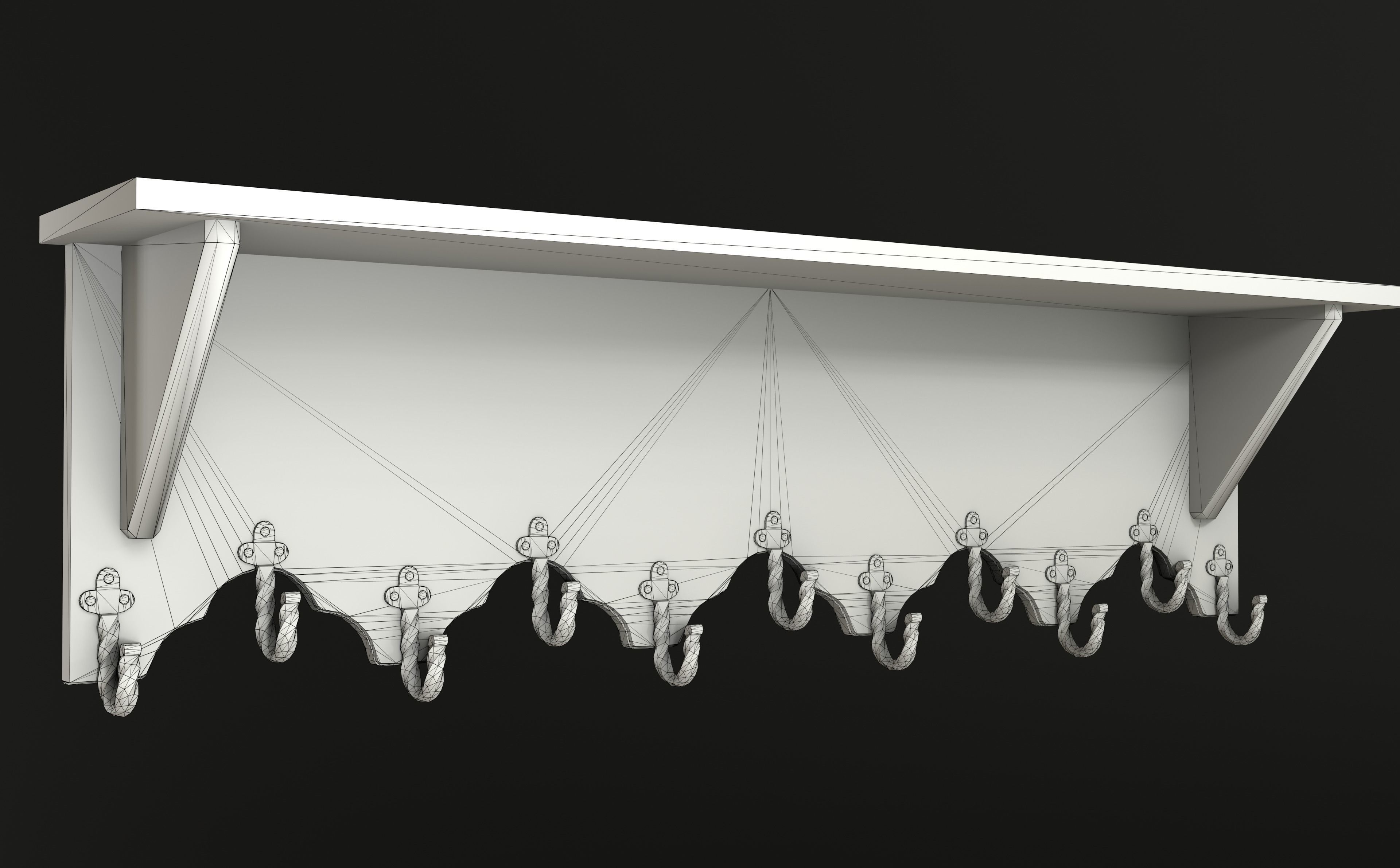 3D model Gothic Coat Rack VR / AR / low-poly | CGTrader