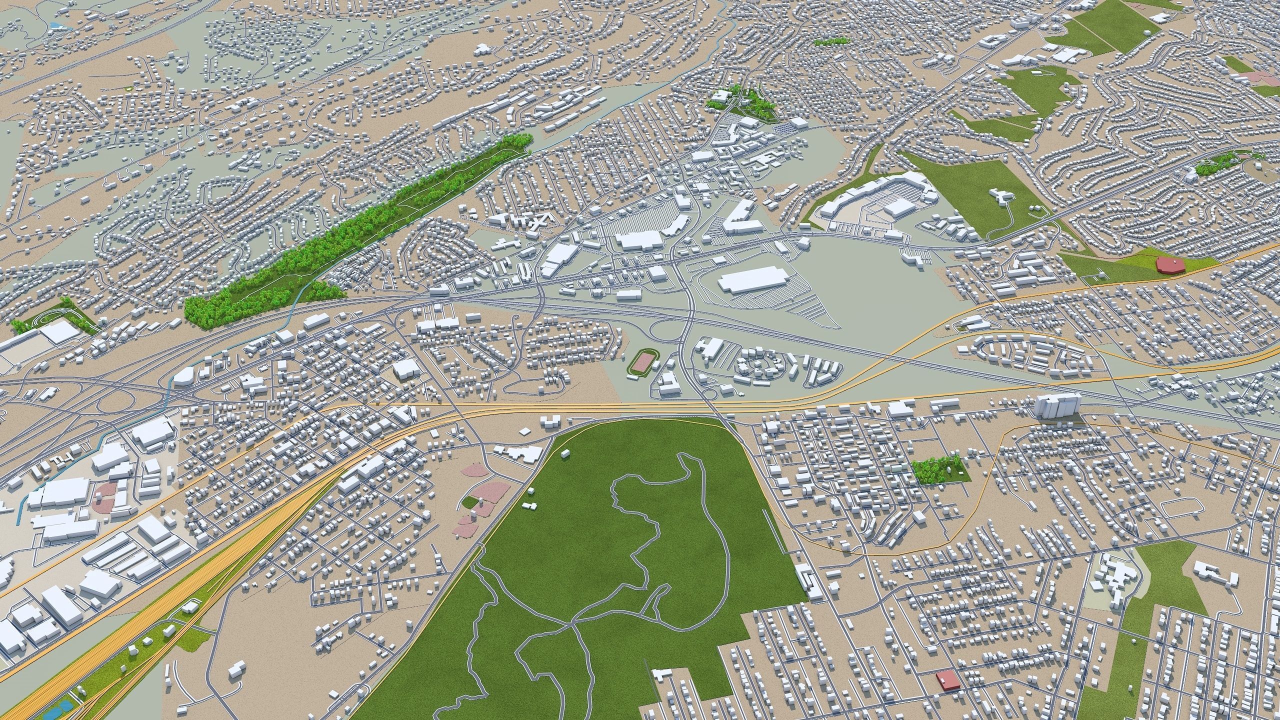 3D model Birmingham City Alabama USA VR / AR / low-poly | CGTrader