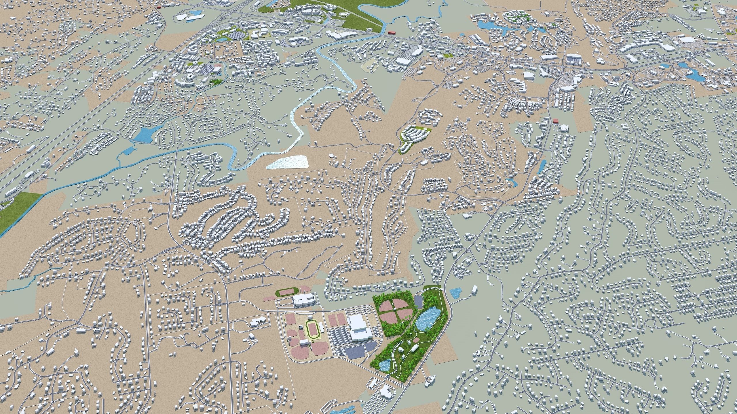 3D model Birmingham City Alabama USA VR / AR / low-poly | CGTrader