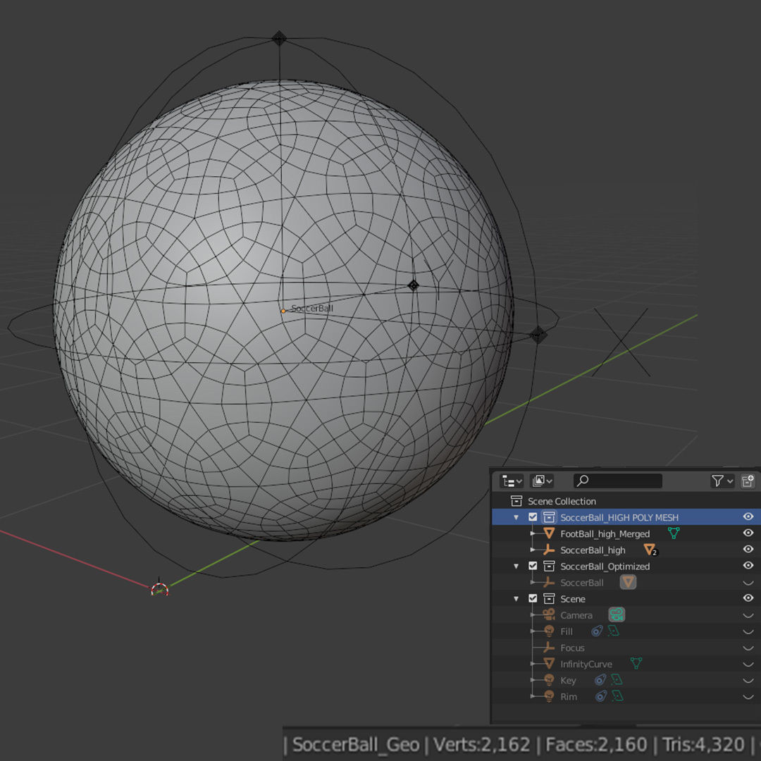 3D model Realistic Soccer Ball Low Poly Game Ready Model VR / AR / low ...