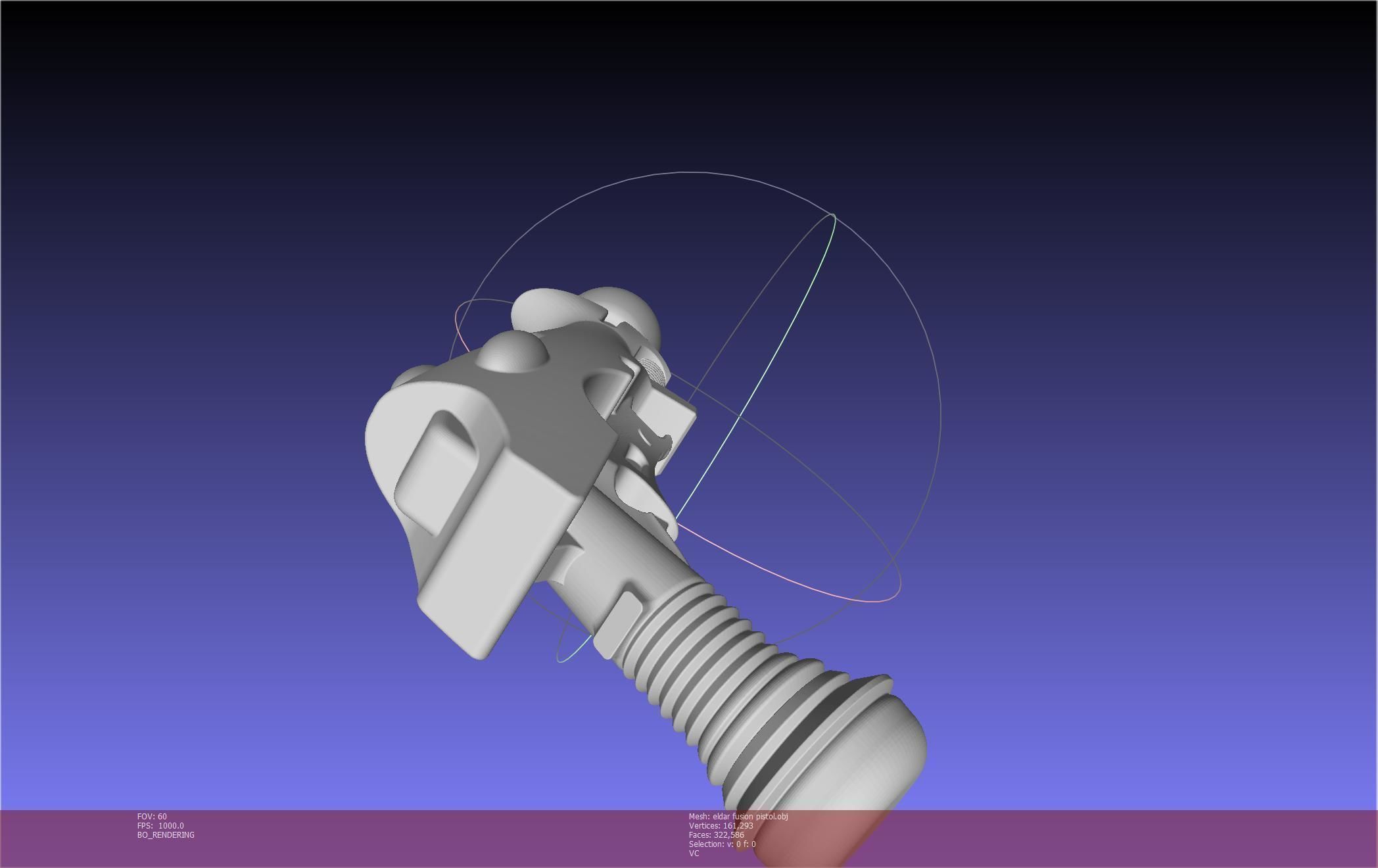 Warhammer Eldar Fusion Pistol Basic Model 3D model | CGTrader