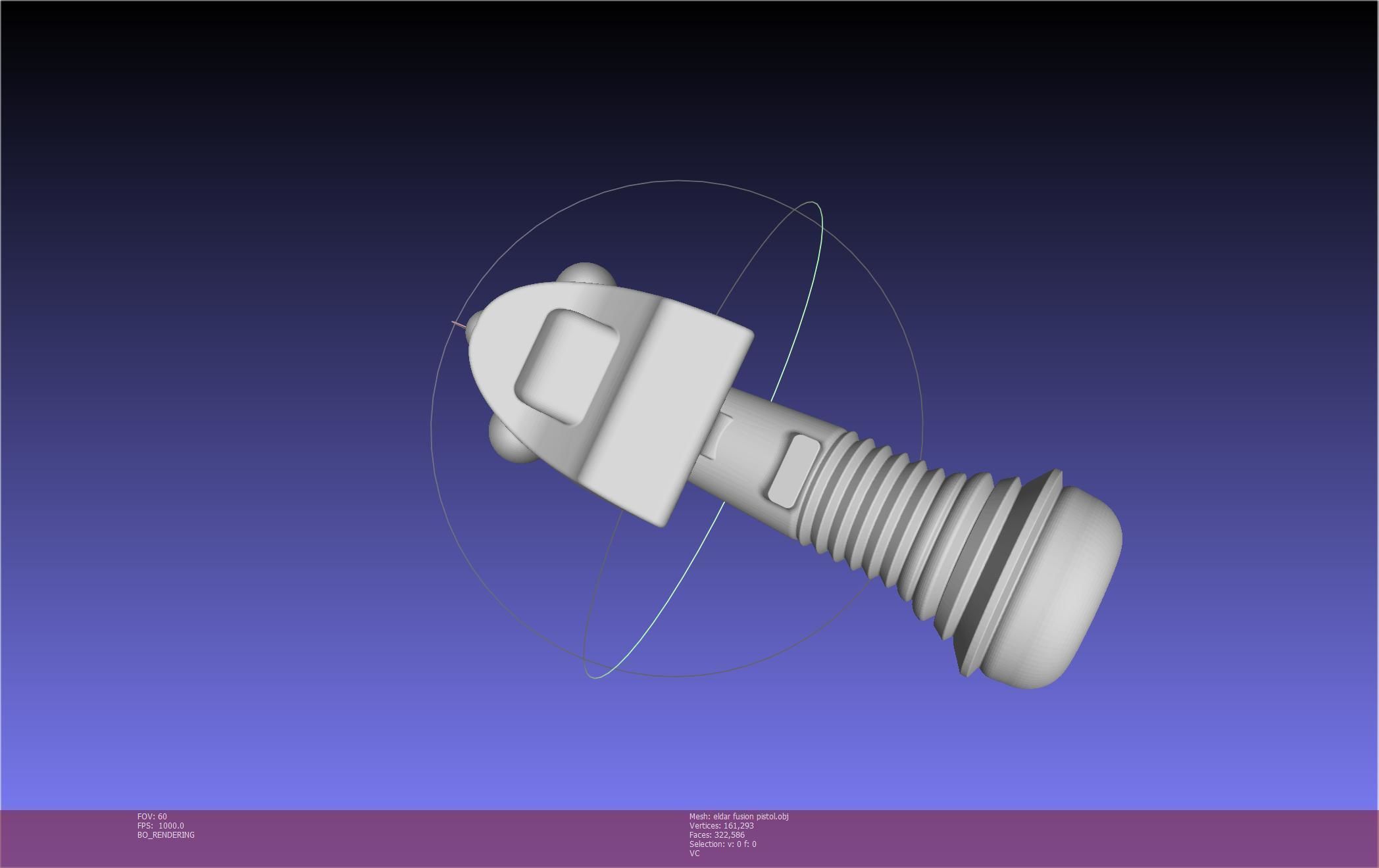 Warhammer Eldar Fusion Pistol Basic Model 3D model | CGTrader