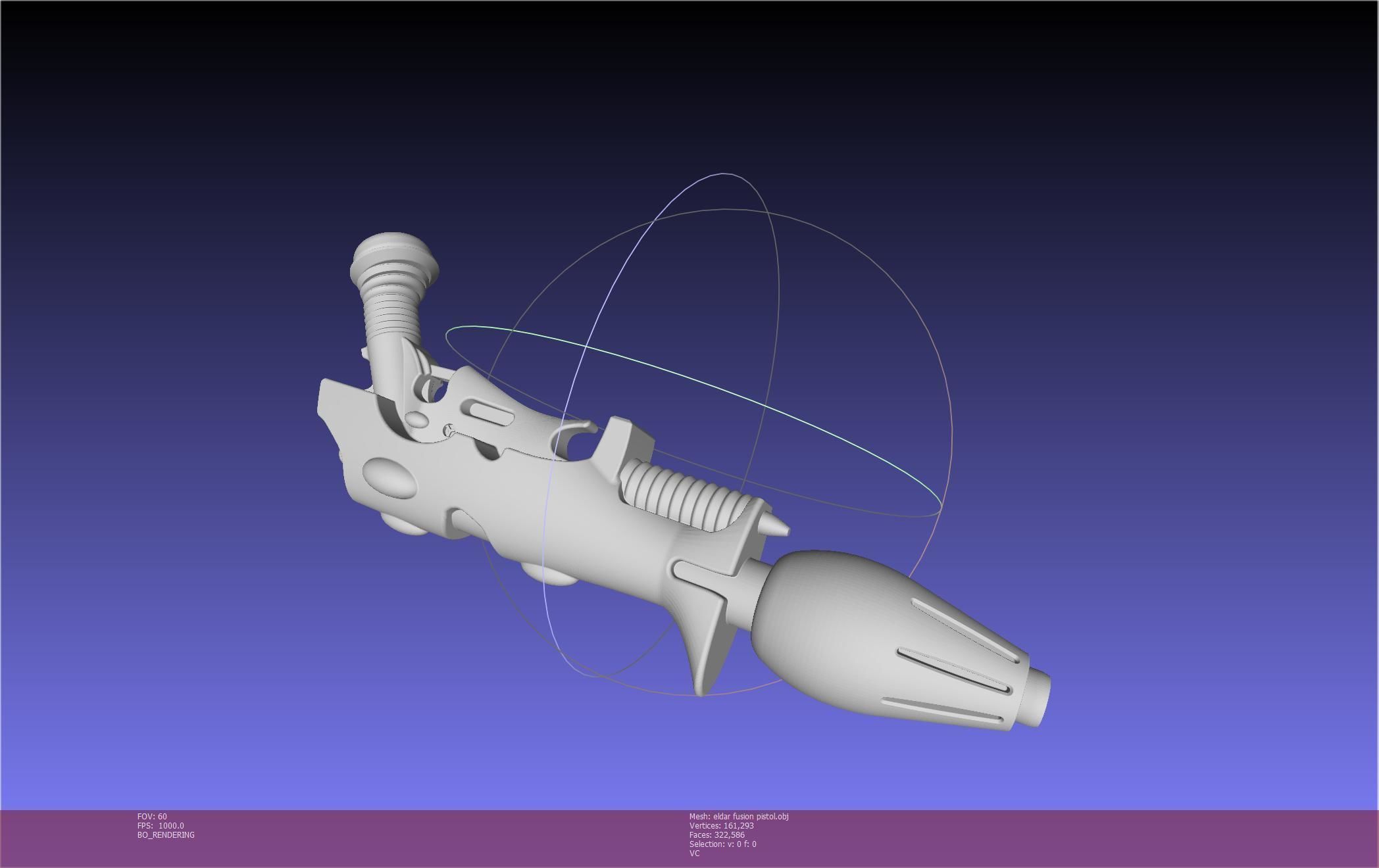 Warhammer Eldar Fusion Pistol Basic Model 3D model | CGTrader