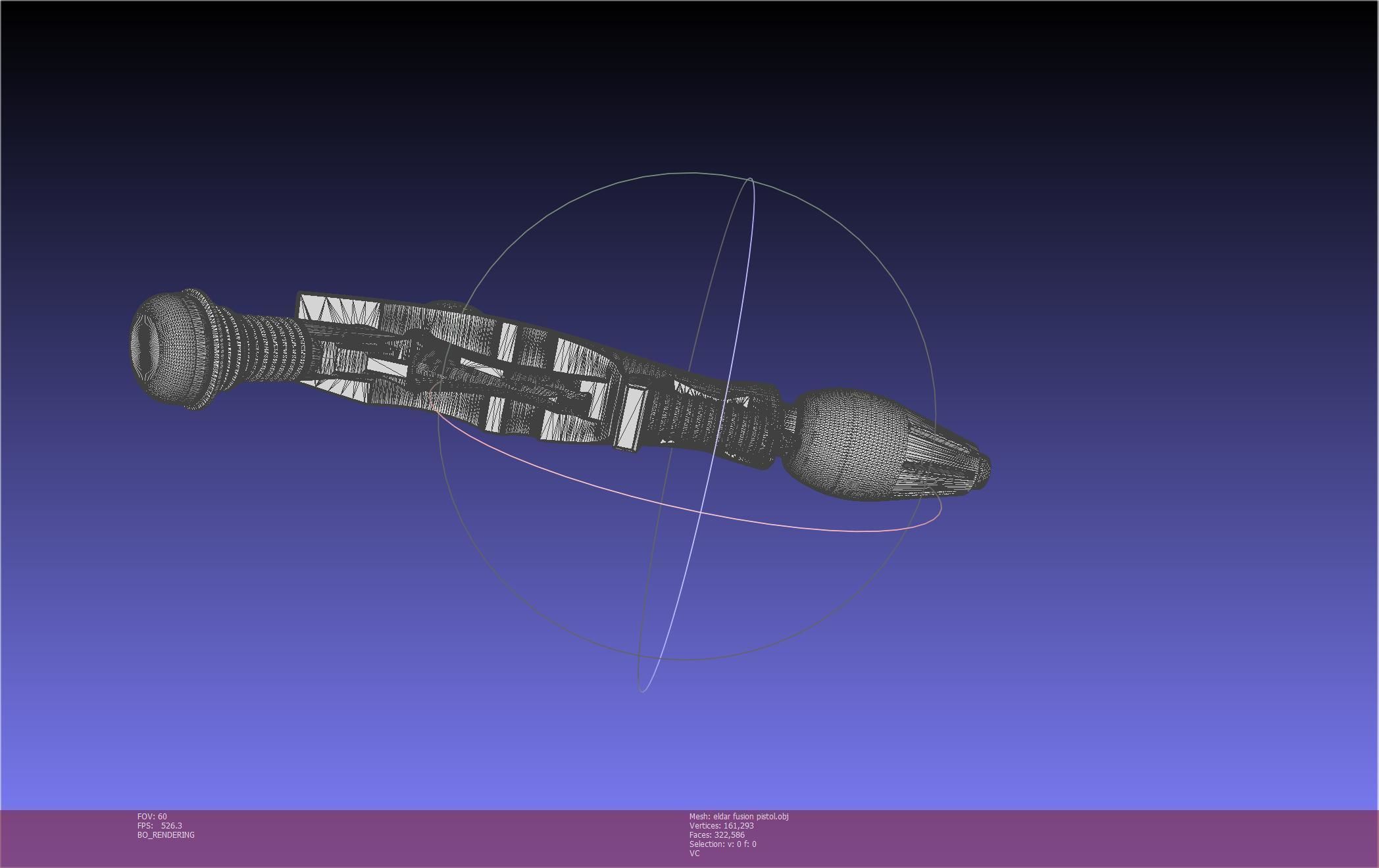 Warhammer Eldar Fusion Pistol Basic Model 3D model | CGTrader