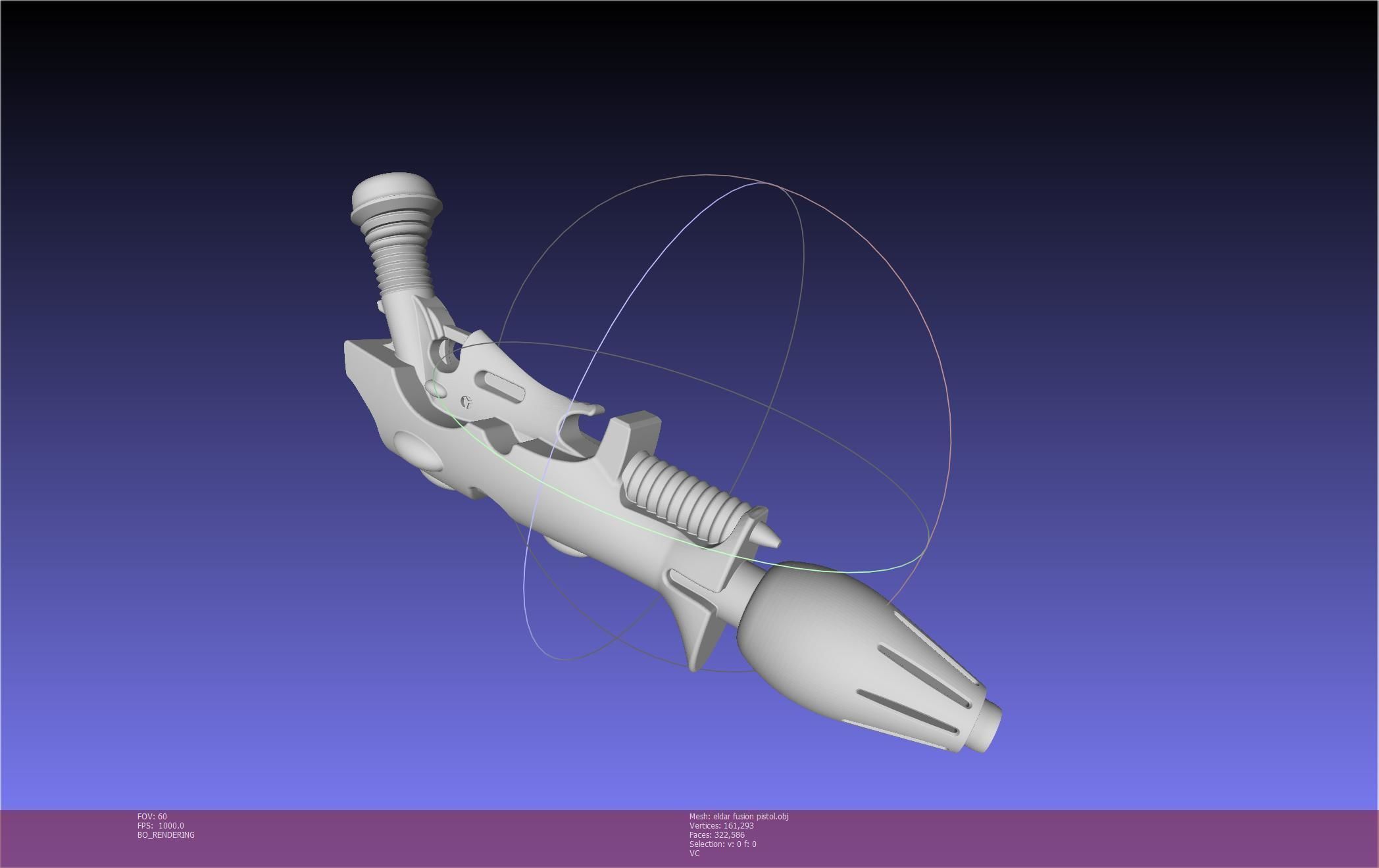Warhammer Eldar Fusion Pistol Basic Model 3D model | CGTrader