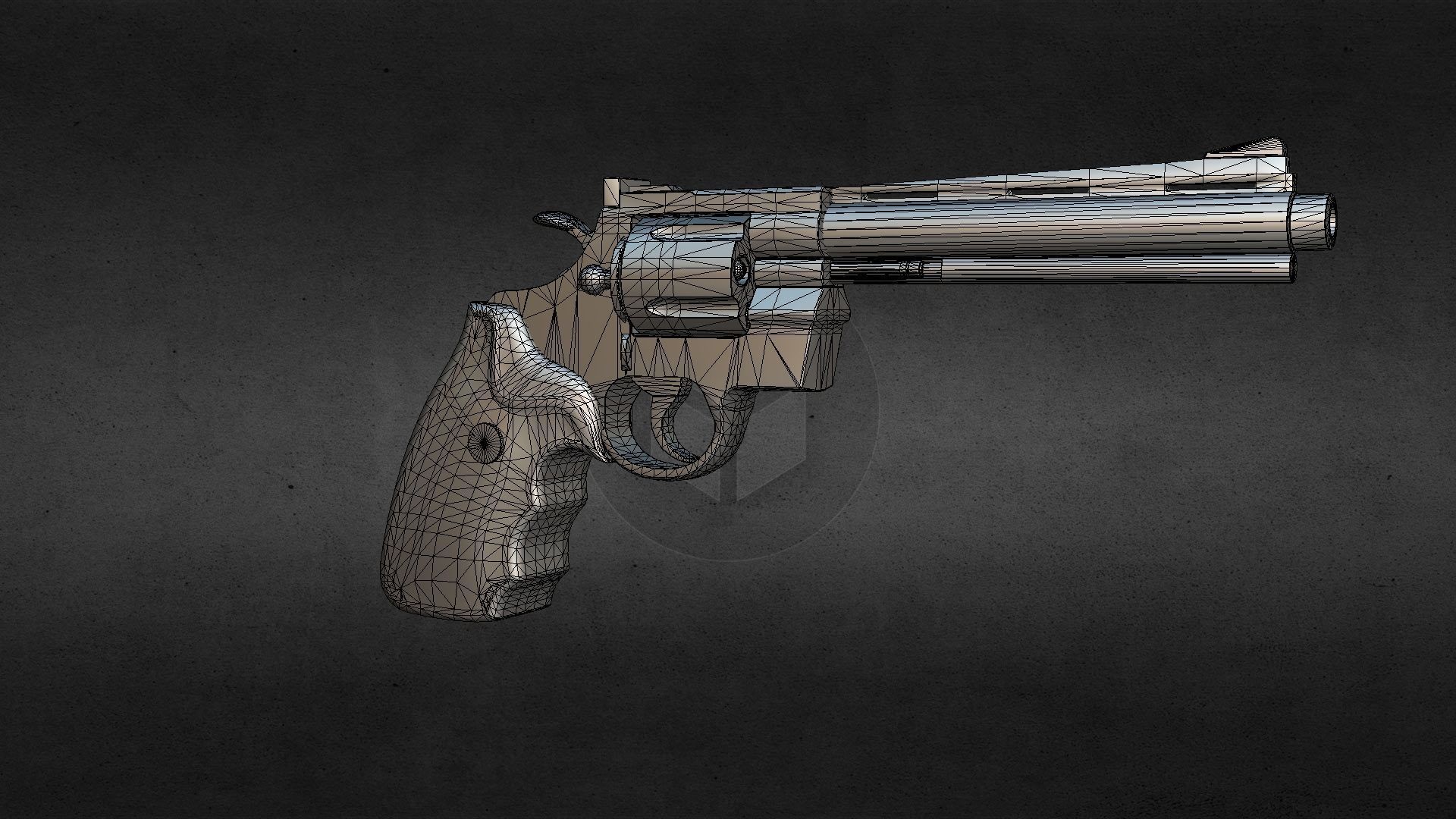 3D model Magnum 357 Revolver Gun Weapon 3D PBR Game Ready Low Poly VR ...