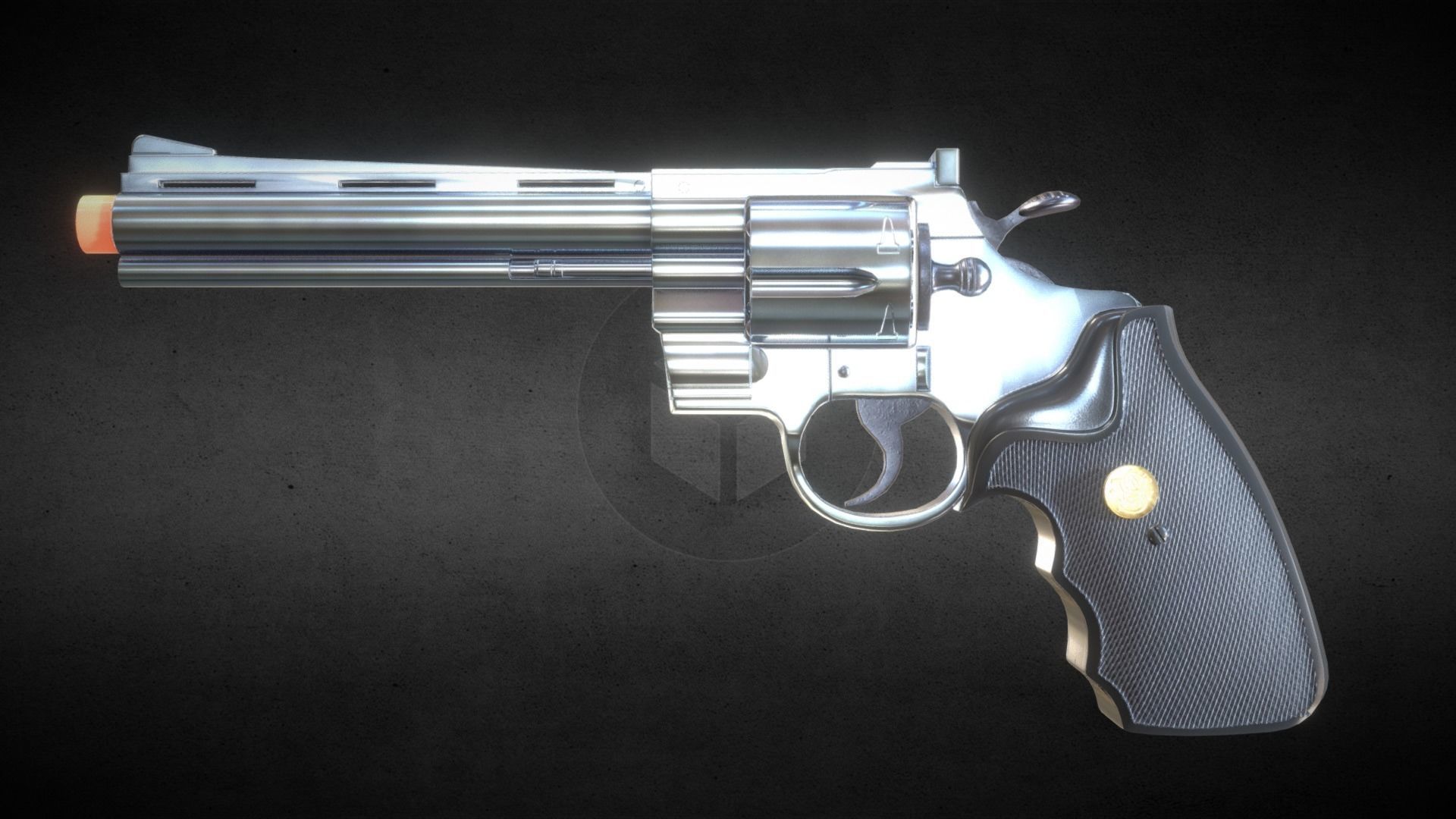 3D model Magnum 357 Revolver Gun Weapon 3D PBR Game Ready Low Poly VR ...