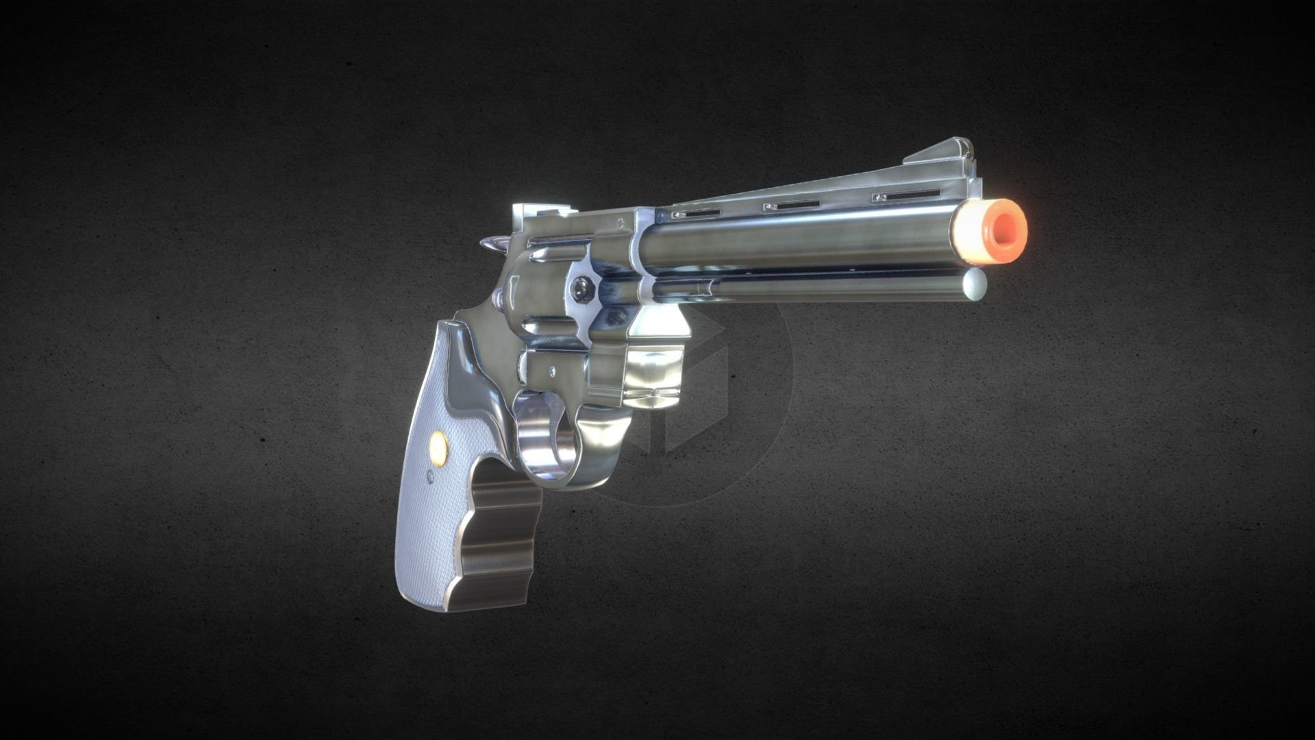 3D model Magnum 357 Revolver Gun Weapon 3D PBR Game Ready Low Poly VR ...