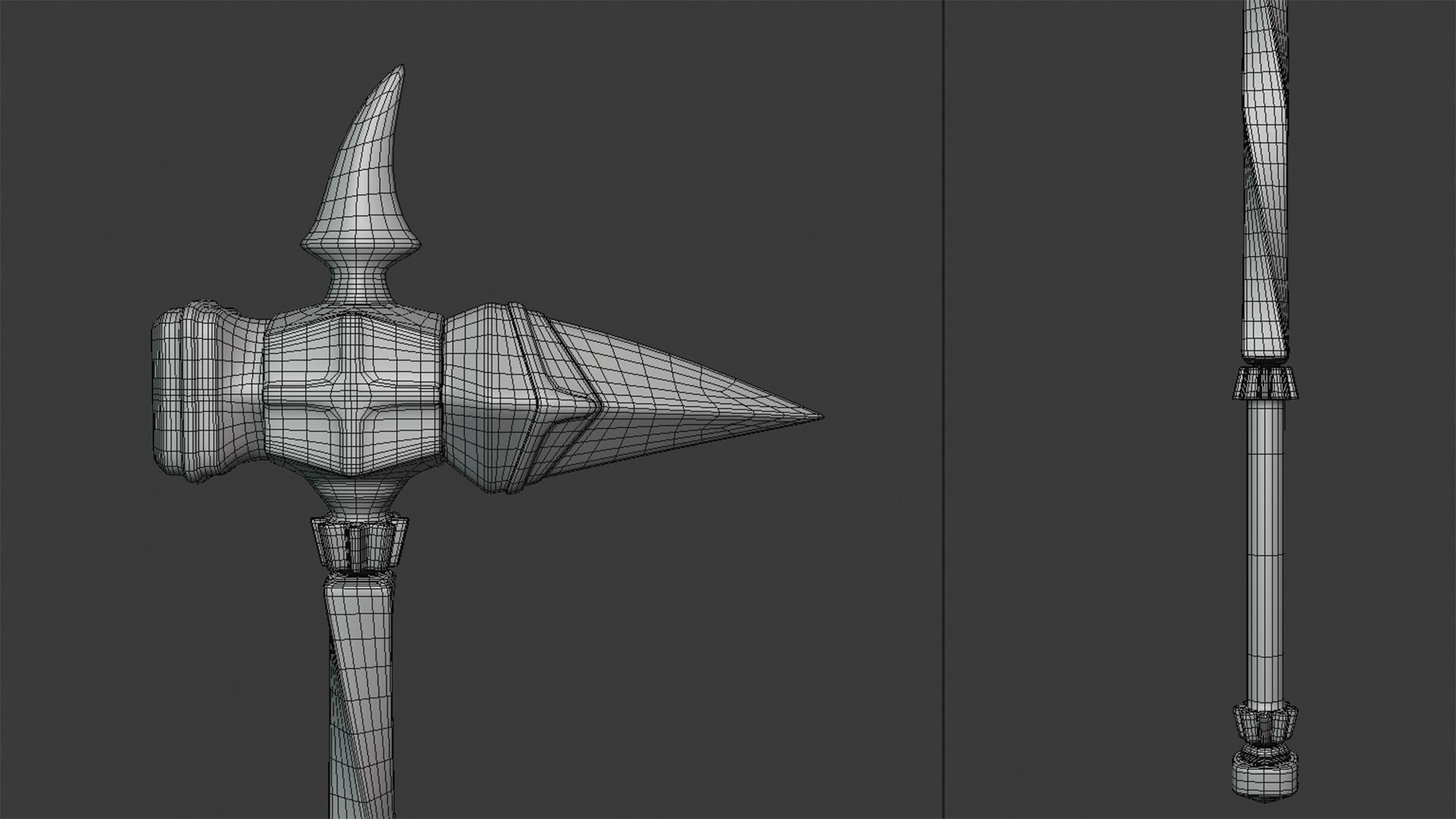 3D model Warpick pair of metal swords with blades VR / AR / low-poly ...