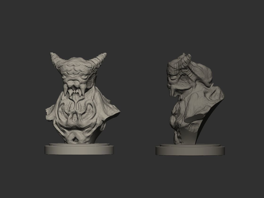 demon body bust 3D model | CGTrader