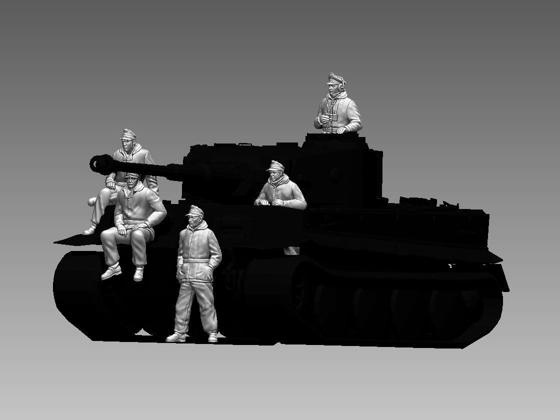 German Tank Crew 3D model 3D printable | CGTrader
