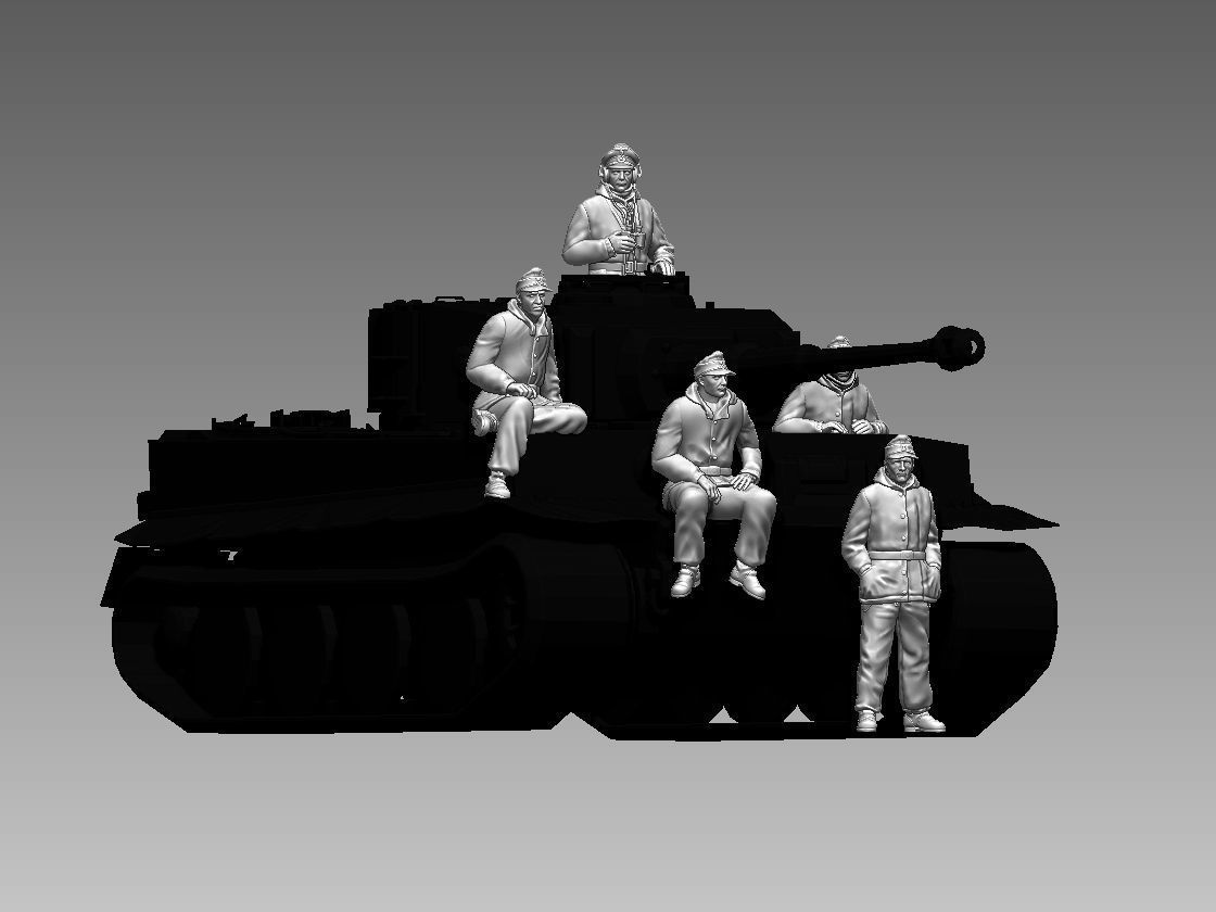 German Tank Crew 3D model 3D printable | CGTrader