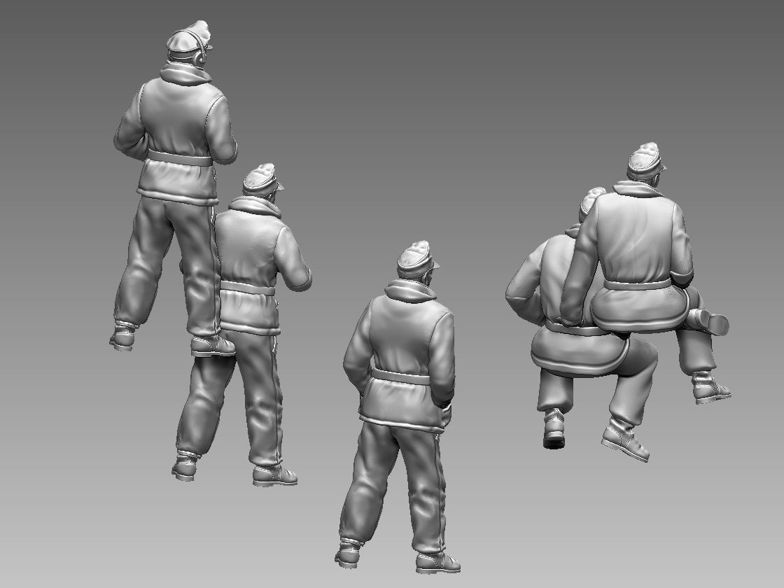 German Tank Crew 3D model 3D printable | CGTrader