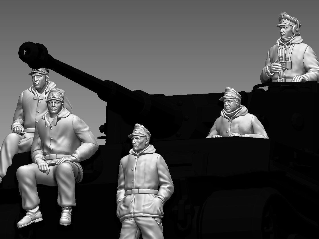 German Tank Crew 3D model 3D printable | CGTrader