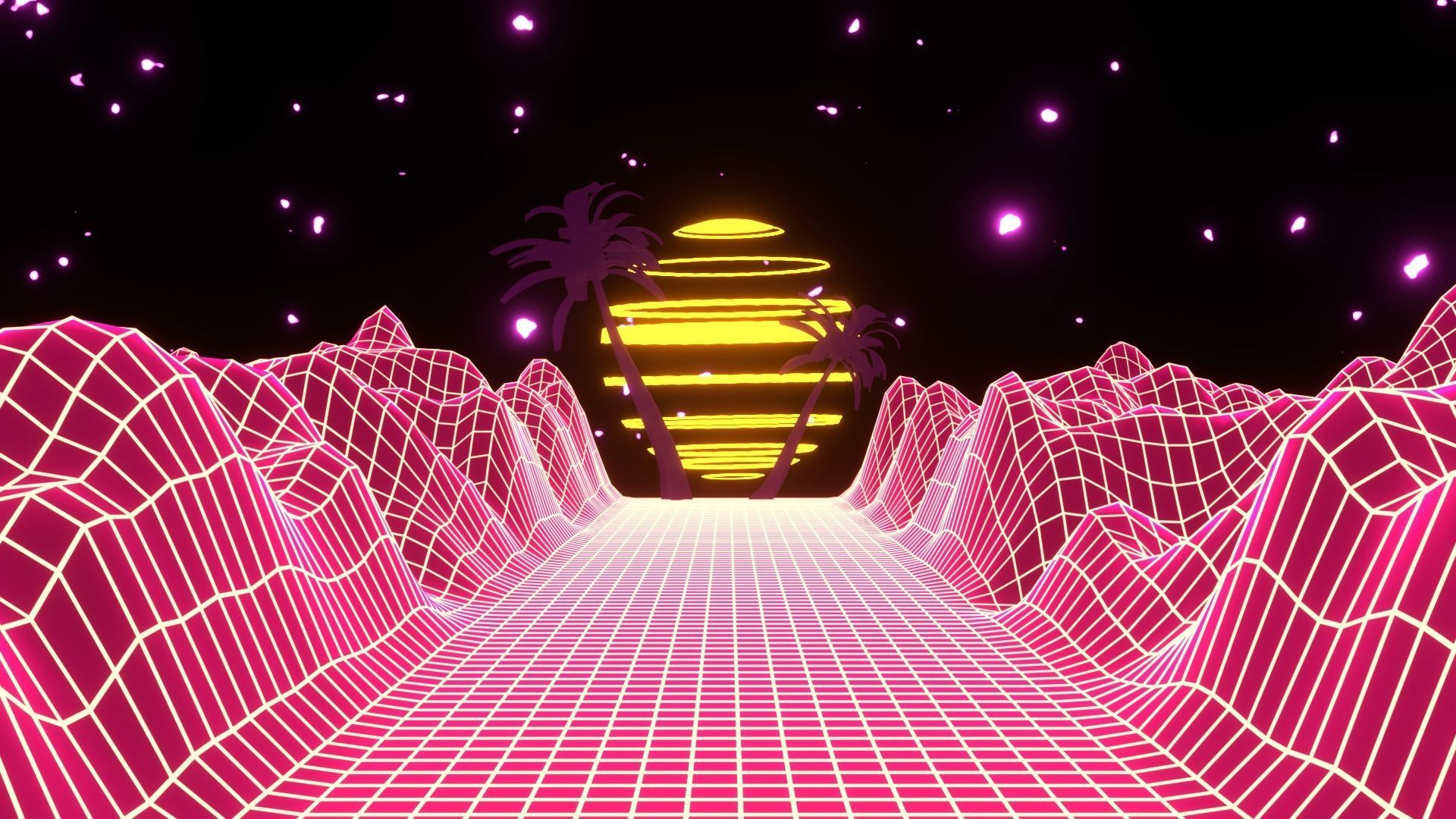 1980 Retro motion graphic scene 3D model | CGTrader