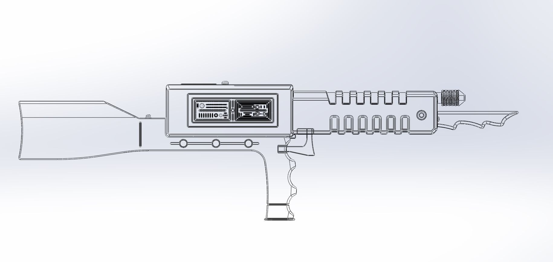 Battlestar Galactica Cylon Gun Basic Model 3D model | CGTrader