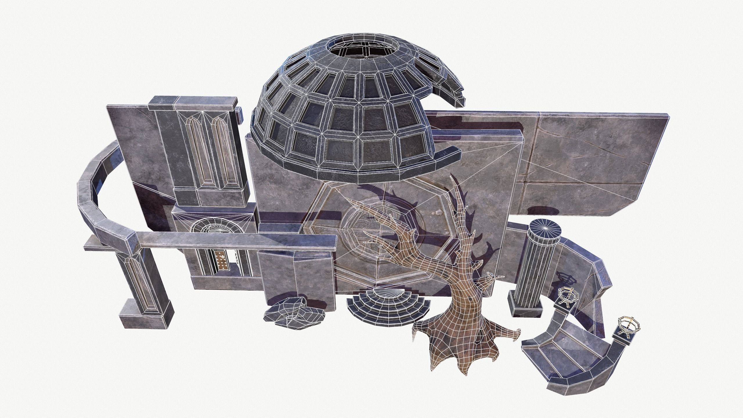 Ancient Ruins free VR / AR / low-poly 3D model | CGTrader