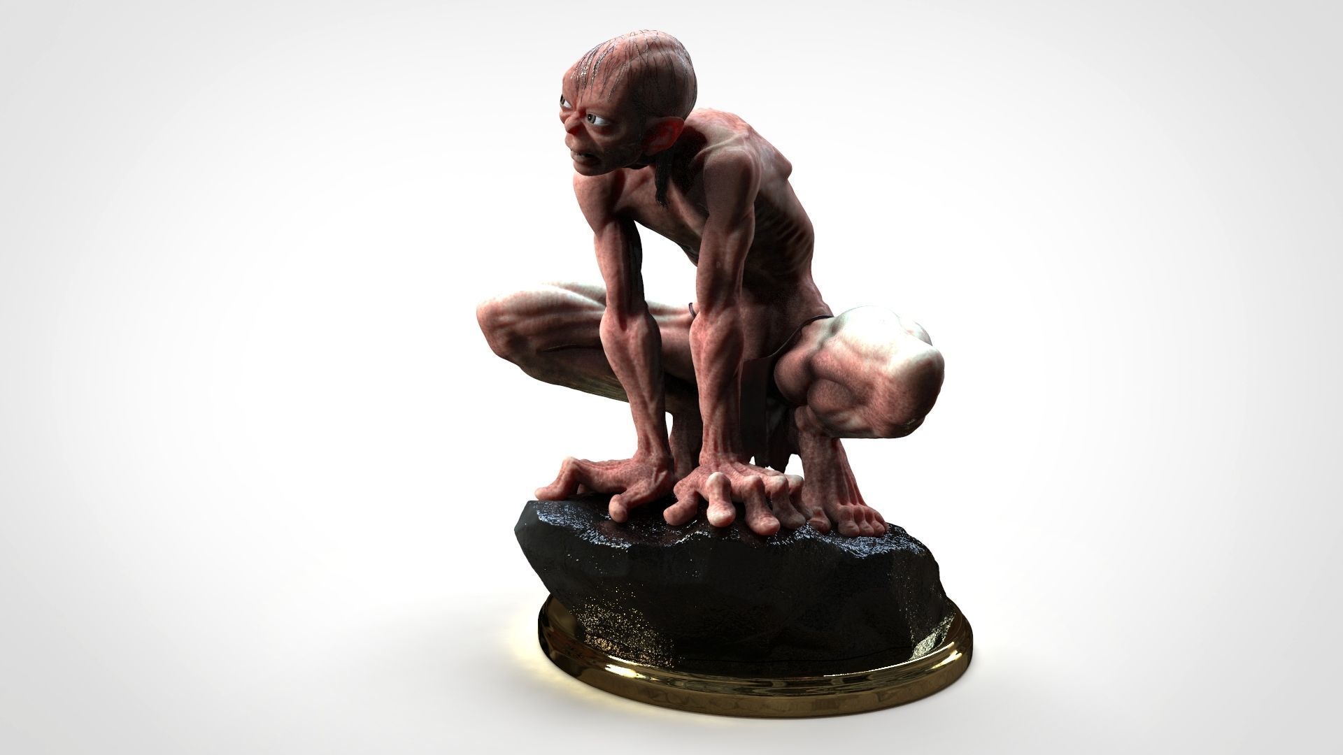 GOLLUM - THE HOBBIT - THE LORD OF THE RINGS 3D model 3D printable ...