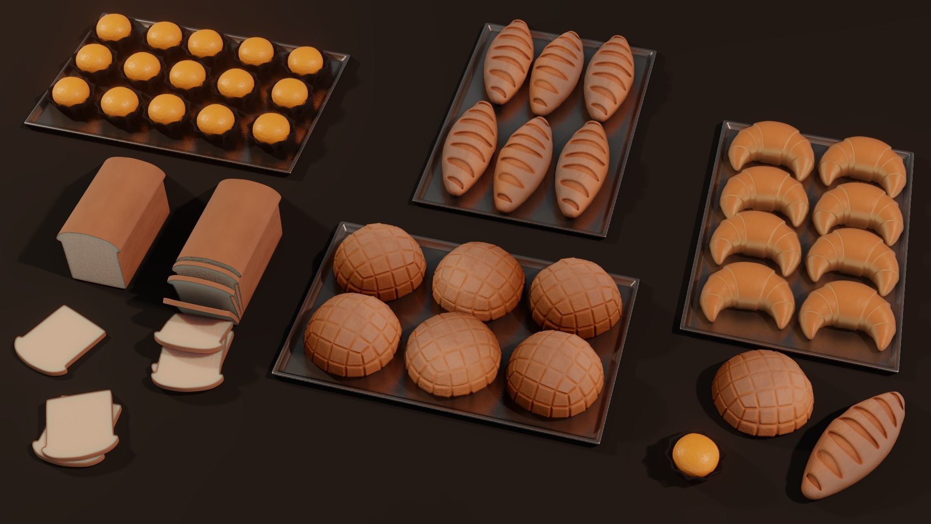 Bakery Assets 3D model | CGTrader