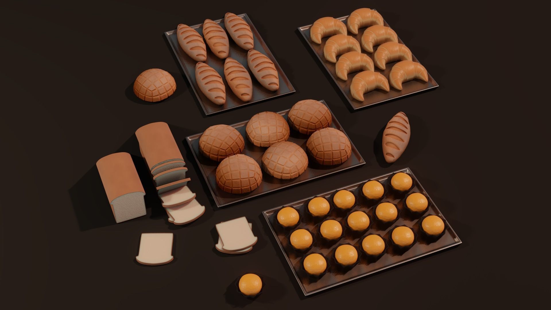 Bakery Assets 3D model | CGTrader