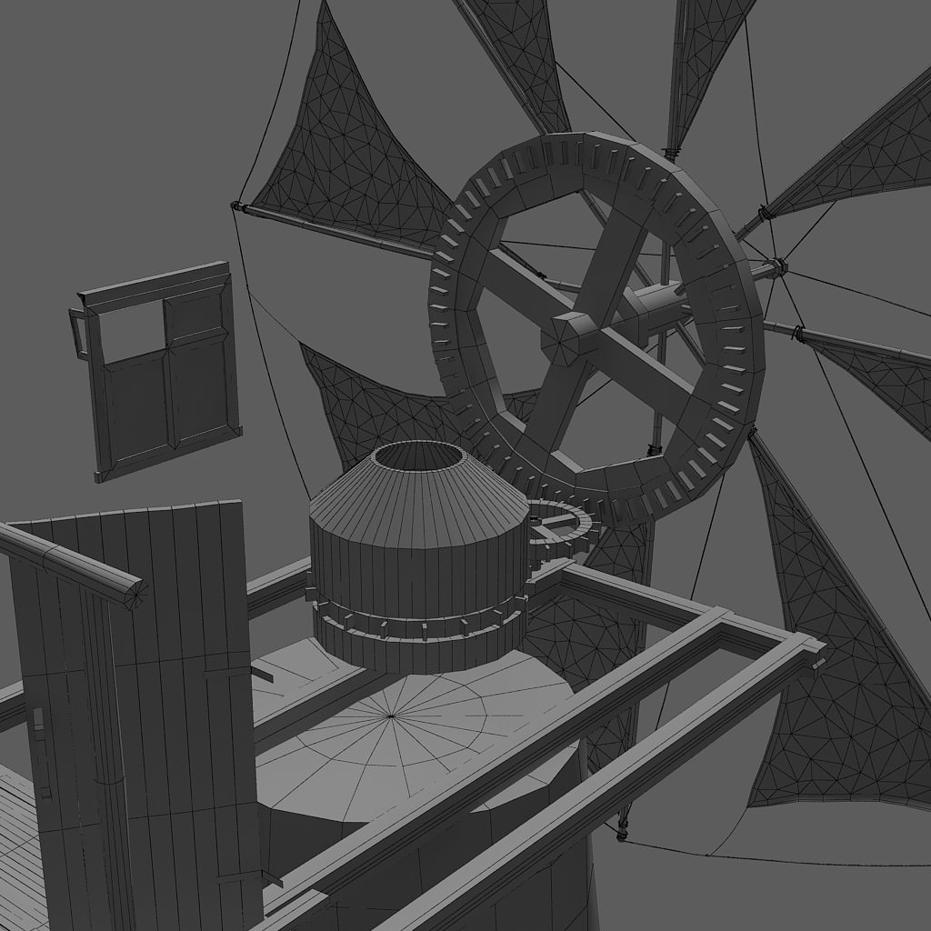 Windmill old 3D model | CGTrader
