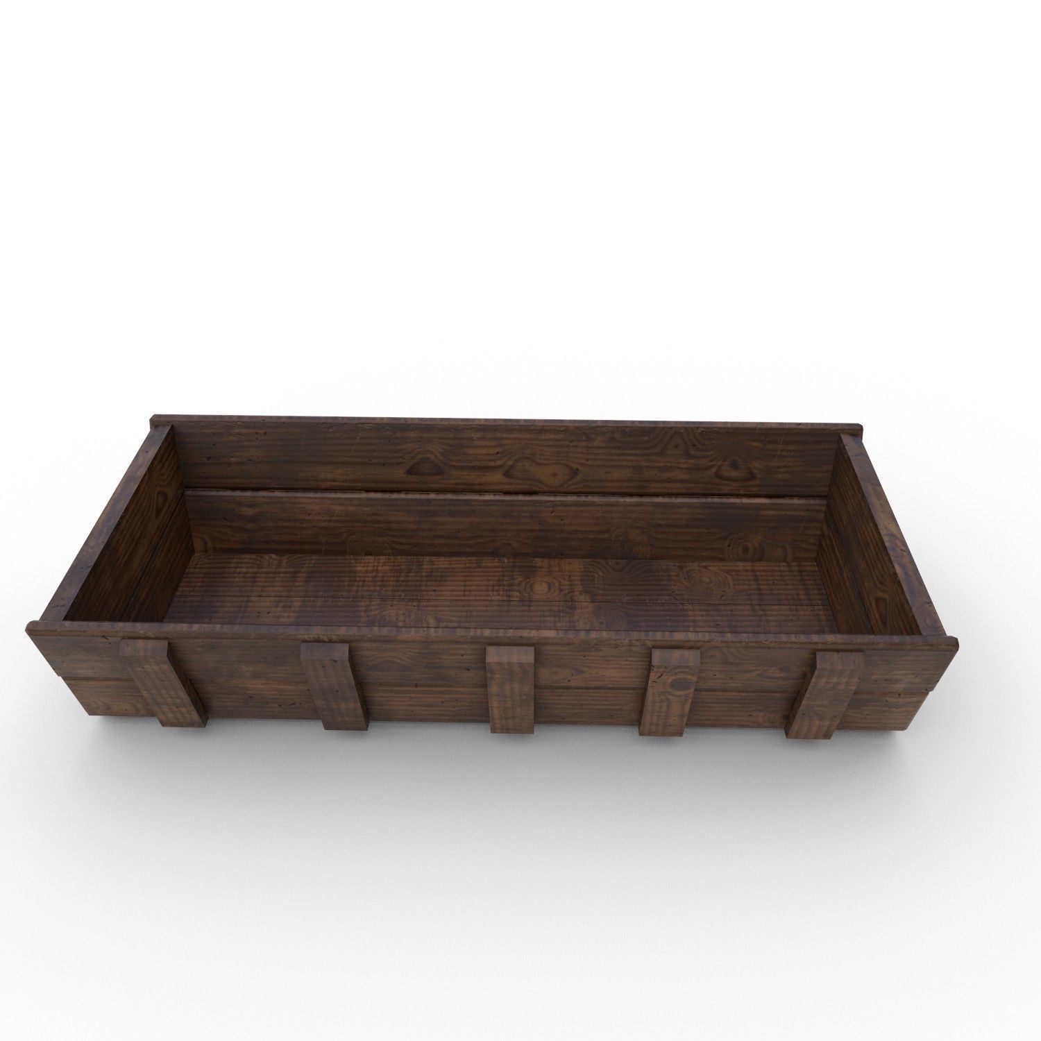 3D model Trough - PBR wooden crate VR / AR / low-poly | CGTrader