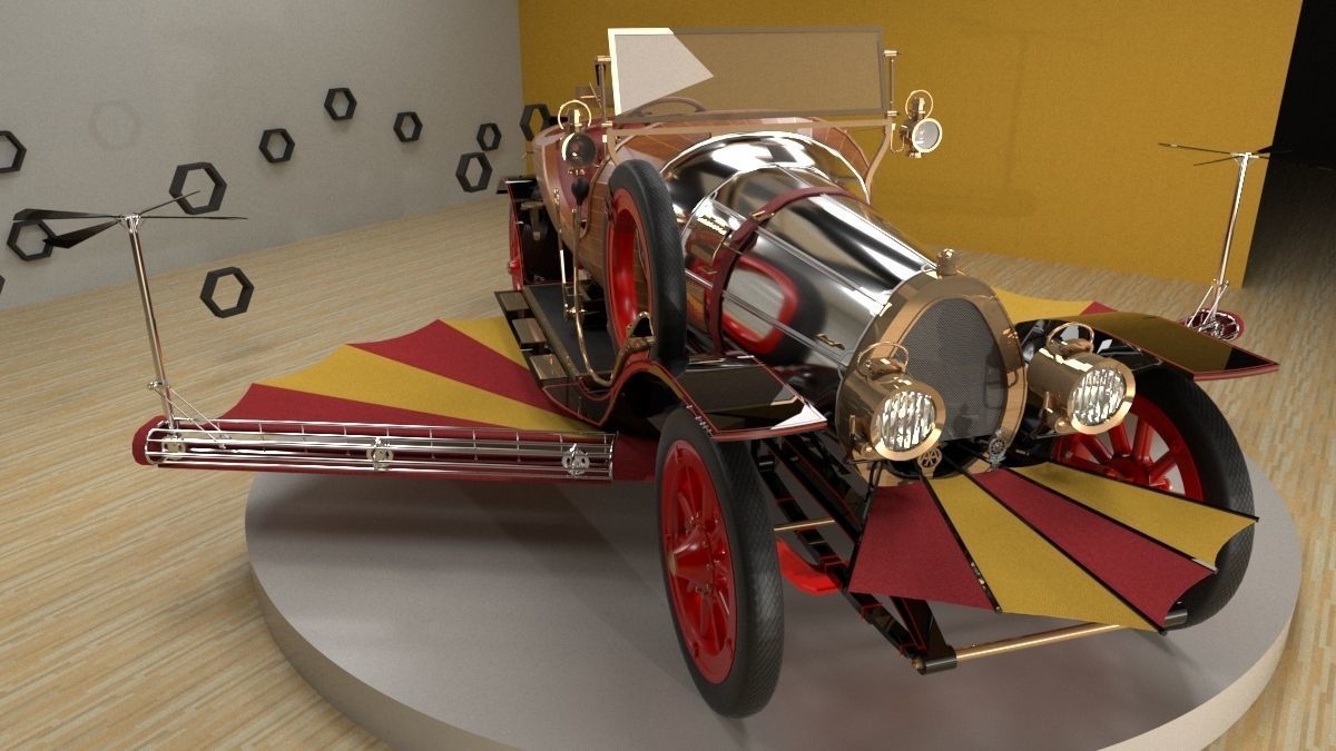 Chitty Chitty Bang Bang car 3D model | CGTrader