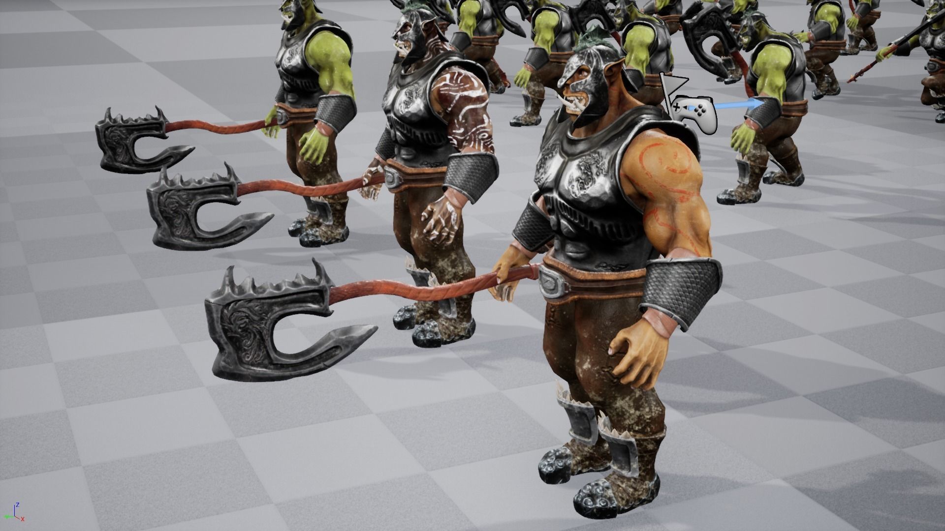 3D model Orc with axe VR / AR / low-poly | CGTrader