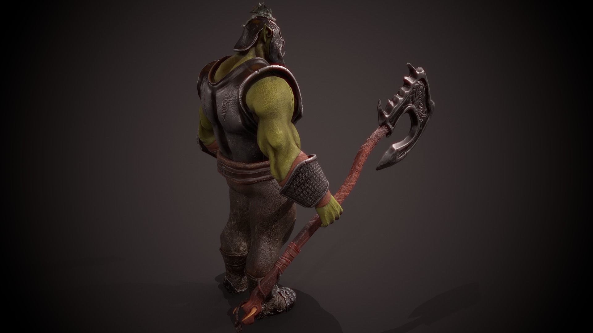3D model Orc with axe VR / AR / low-poly | CGTrader