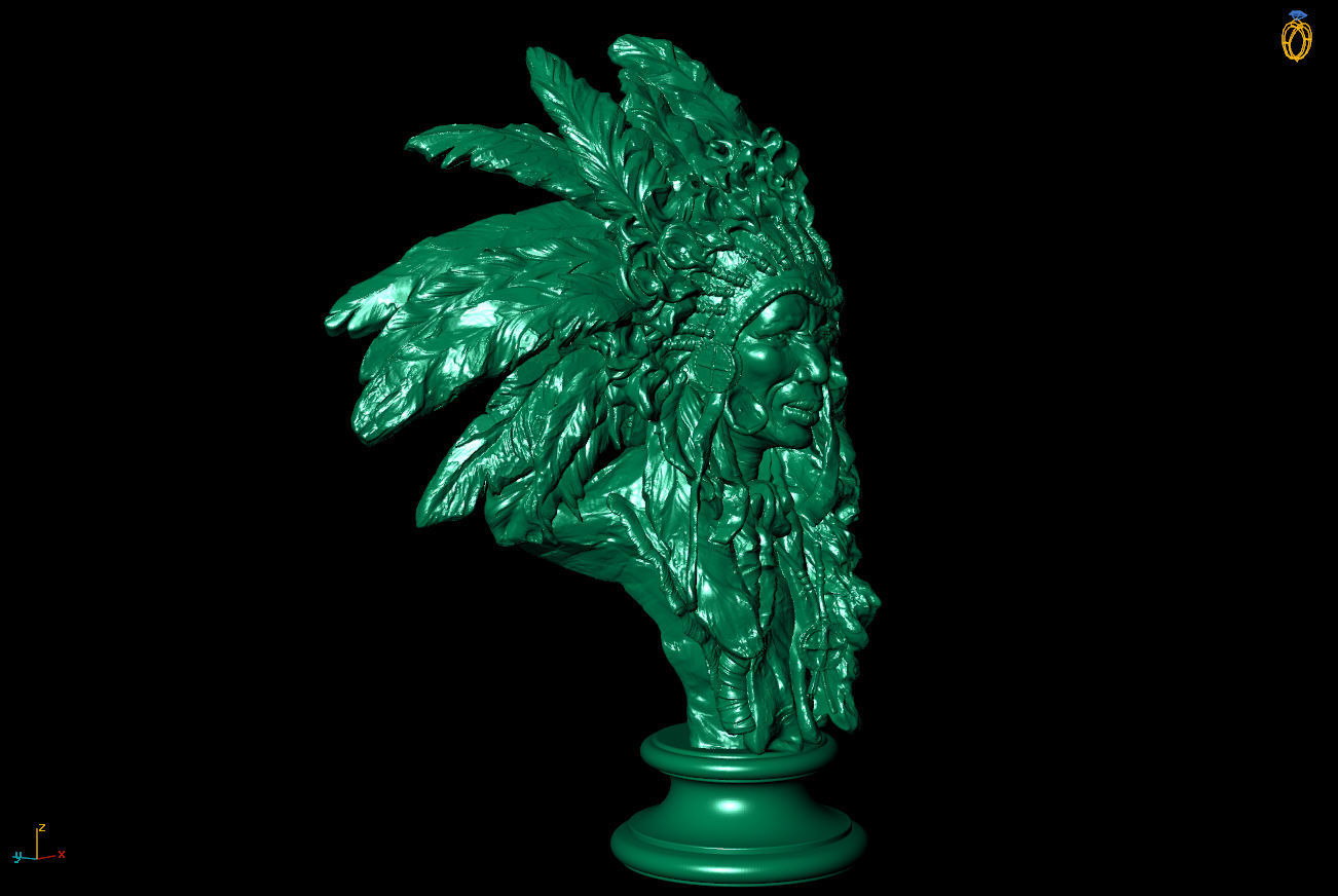 Native African American 3D model 3D printable | CGTrader