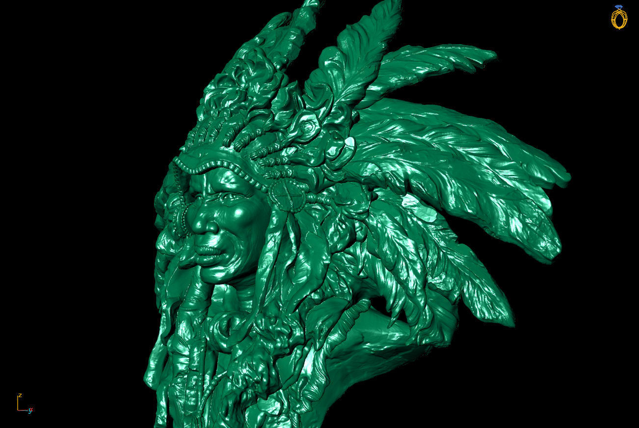 Native African American 3D model 3D printable | CGTrader