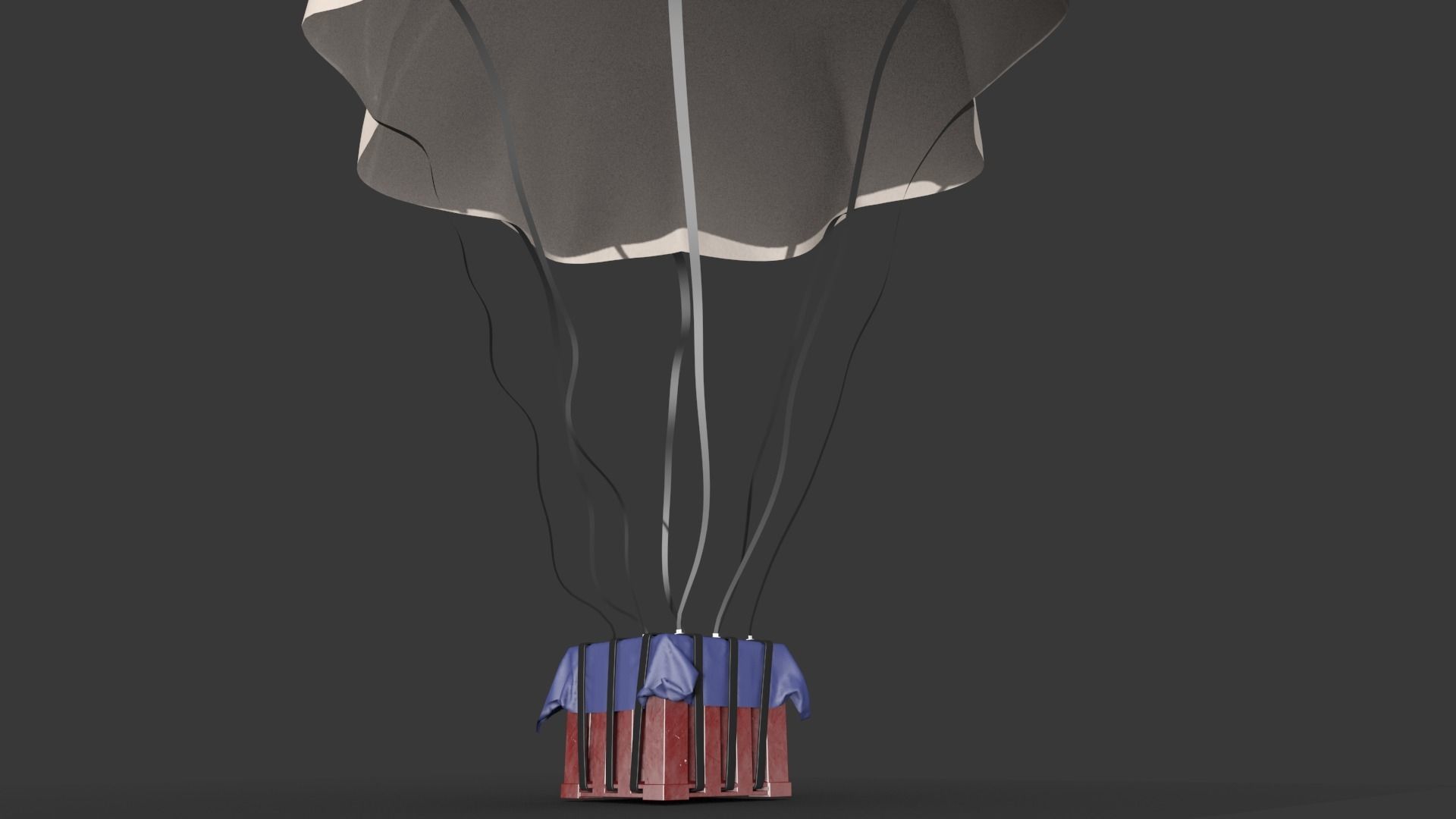 PUBG Air Drop Animated with Parachute 3D model animated | CGTrader