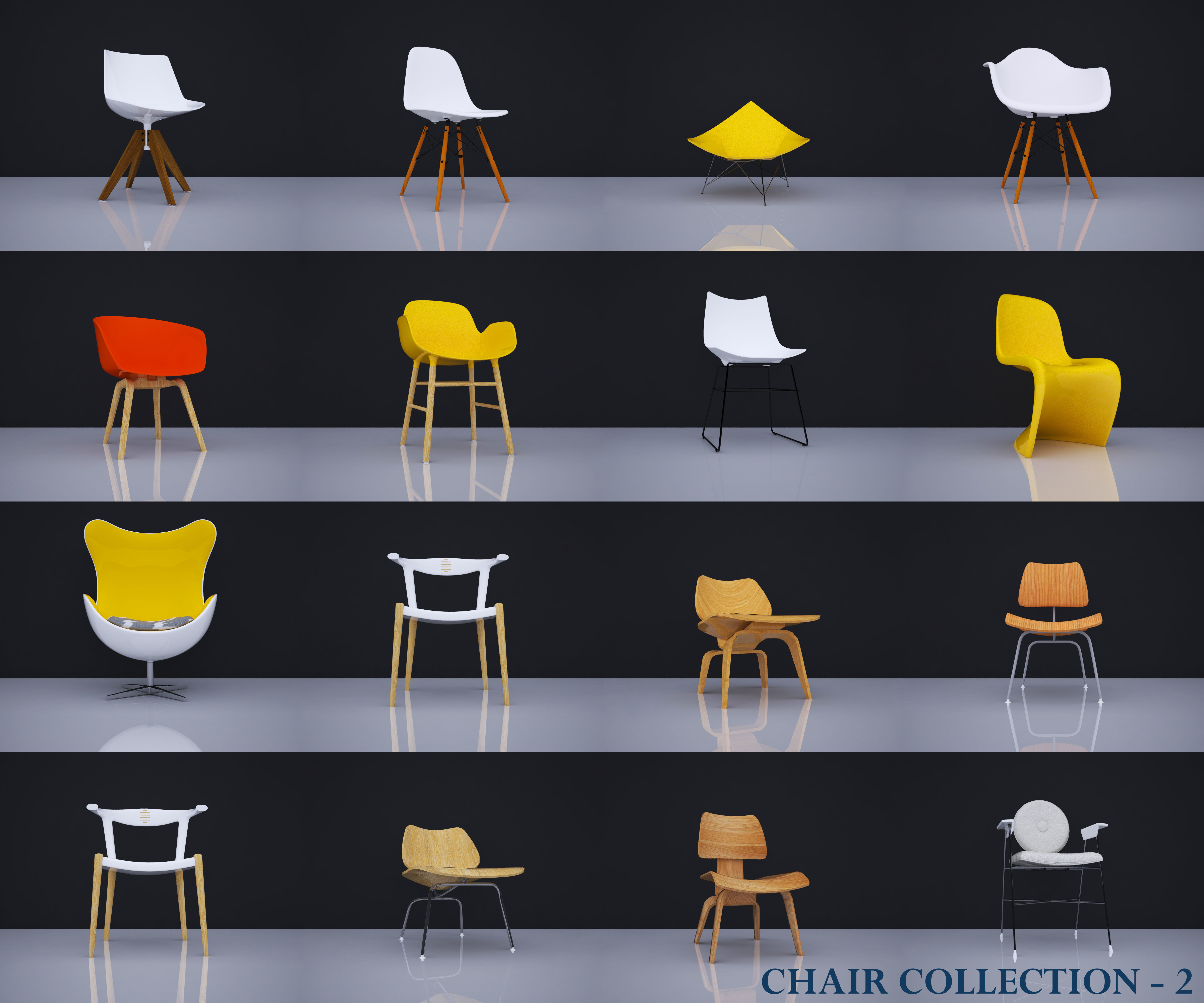 48 MODELS OF CHAIRS 3D Model Collection | CGTrader