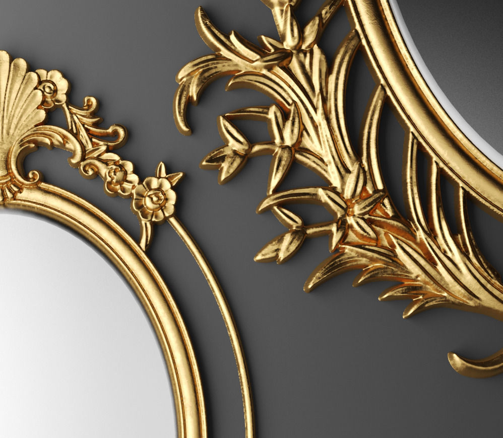 Baroque oval frame 3D 3D model | CGTrader