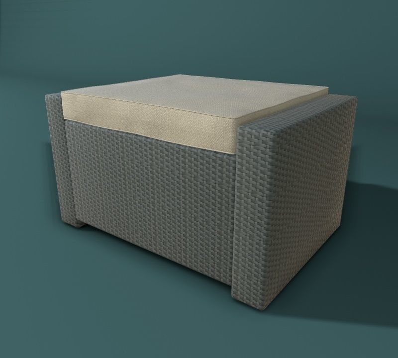 Outdoor Wicker Set free VR / AR / low-poly 3D model | CGTrader