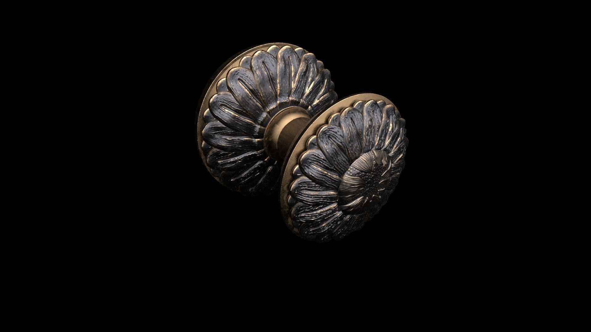 Brass Door Handles 3D model 3D model | CGTrader